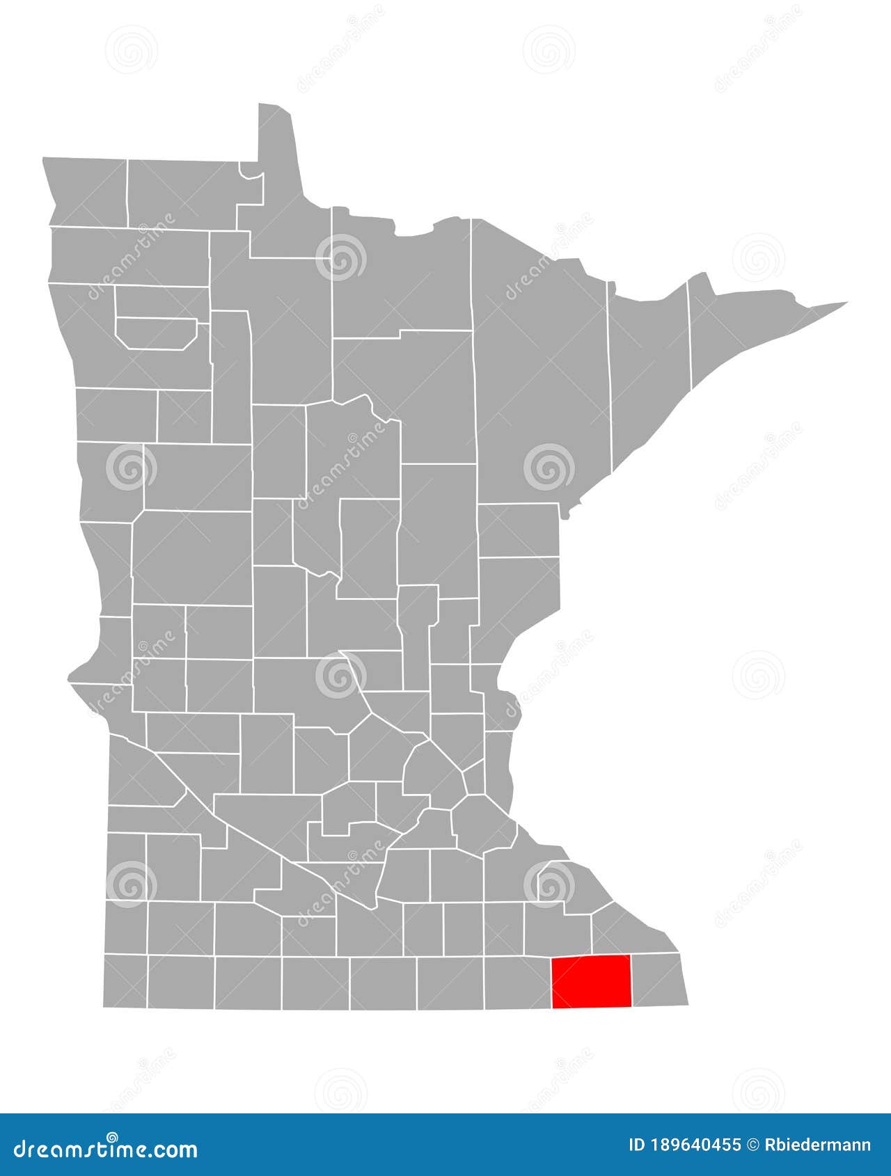 Map of Fillmore in Minnesota Stock Vector - Illustration of minnesota ...