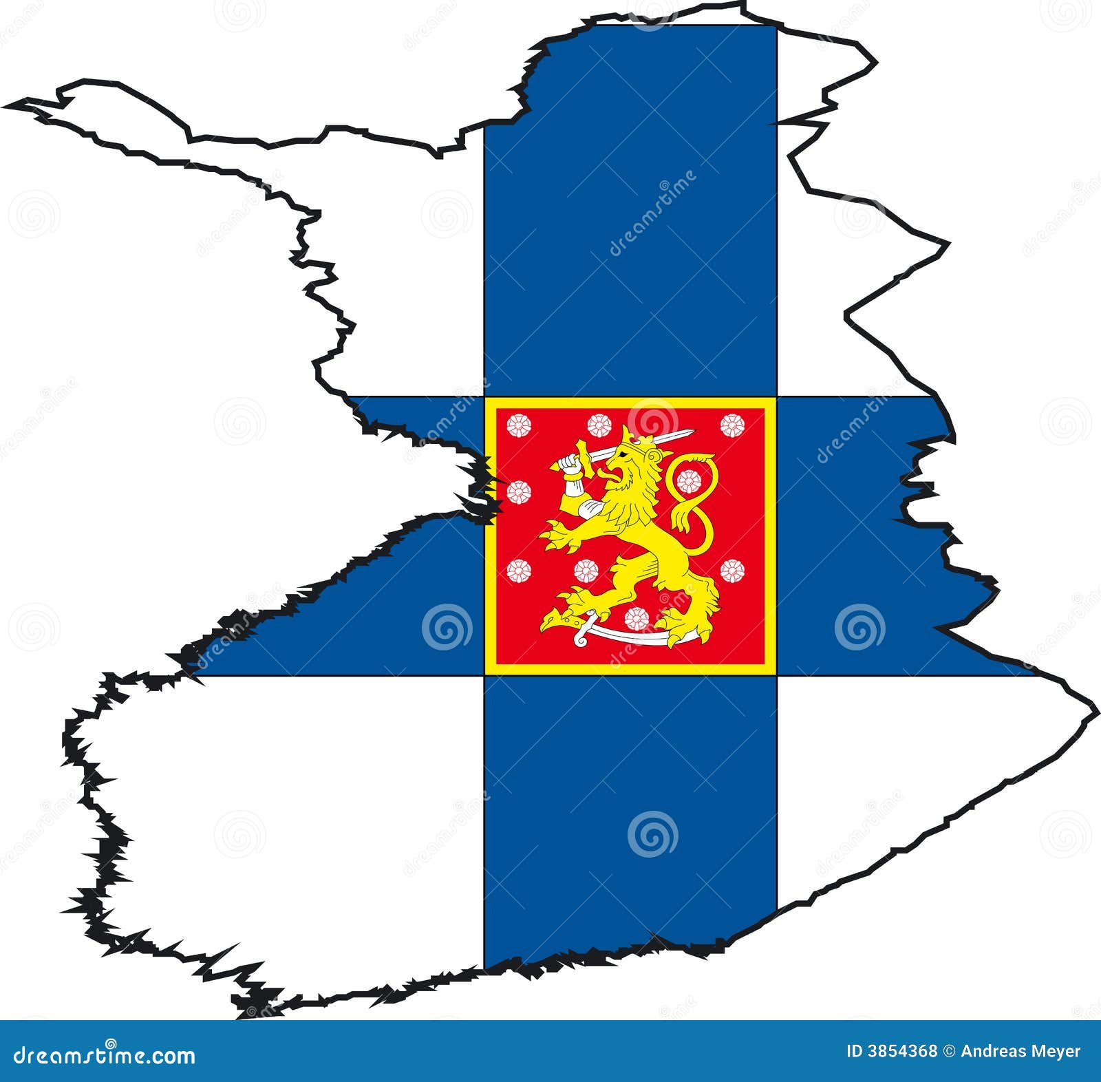Map Finland stock vector. Illustration of symbolic, europe - 3854368