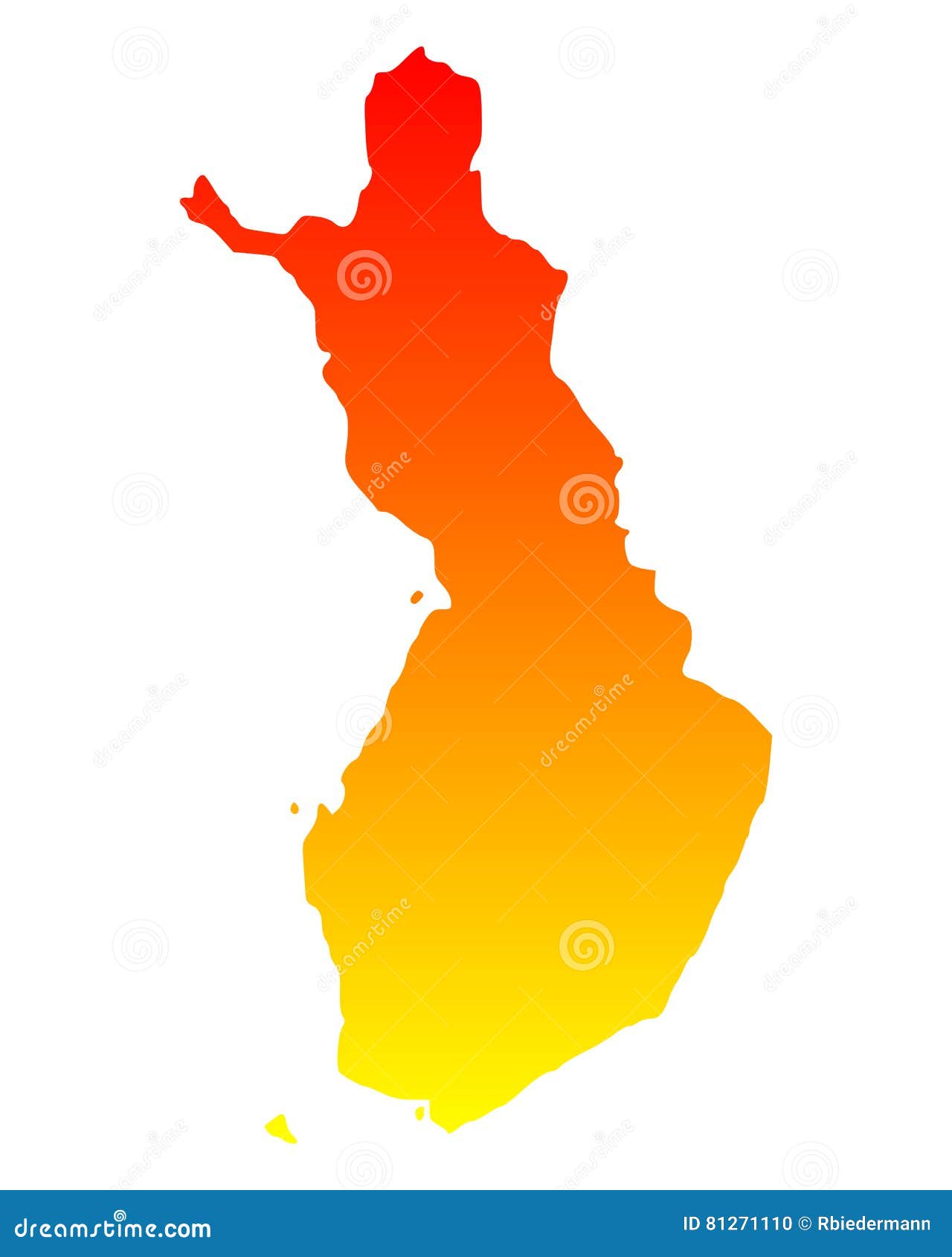 Map of Finland stock vector. Illustration of contour - 81271110