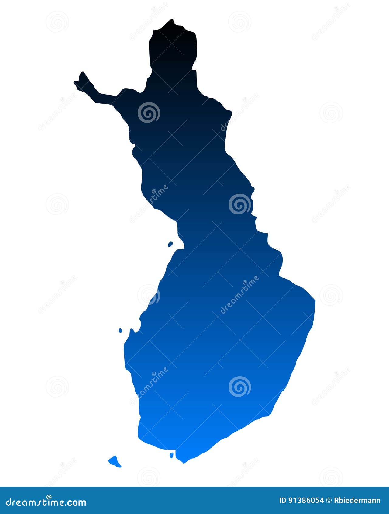 Map of Finland stock vector. Illustration of travel, contour - 91386054