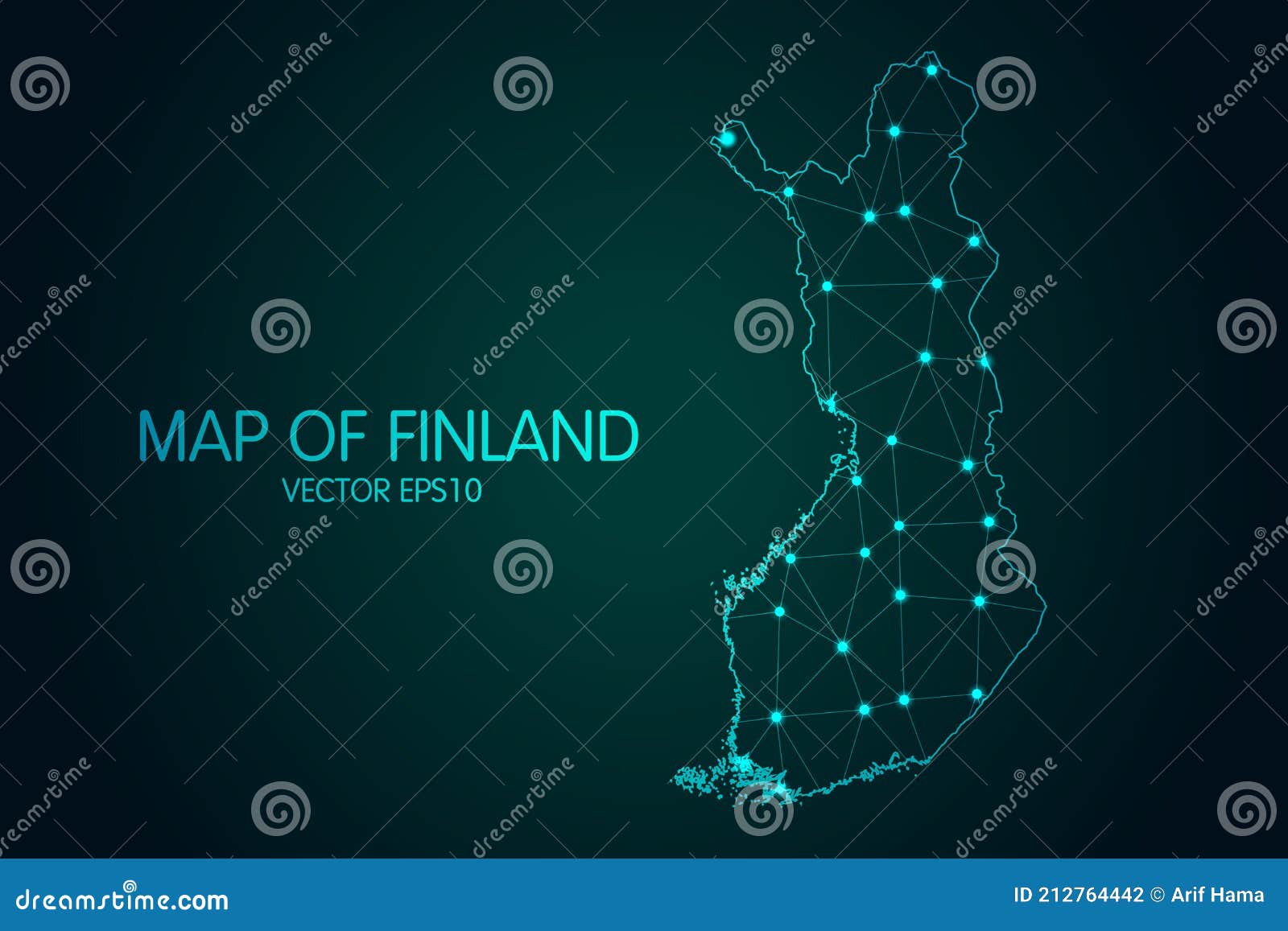 Finland Network Map. Cartoon Vector | CartoonDealer.com #93250549