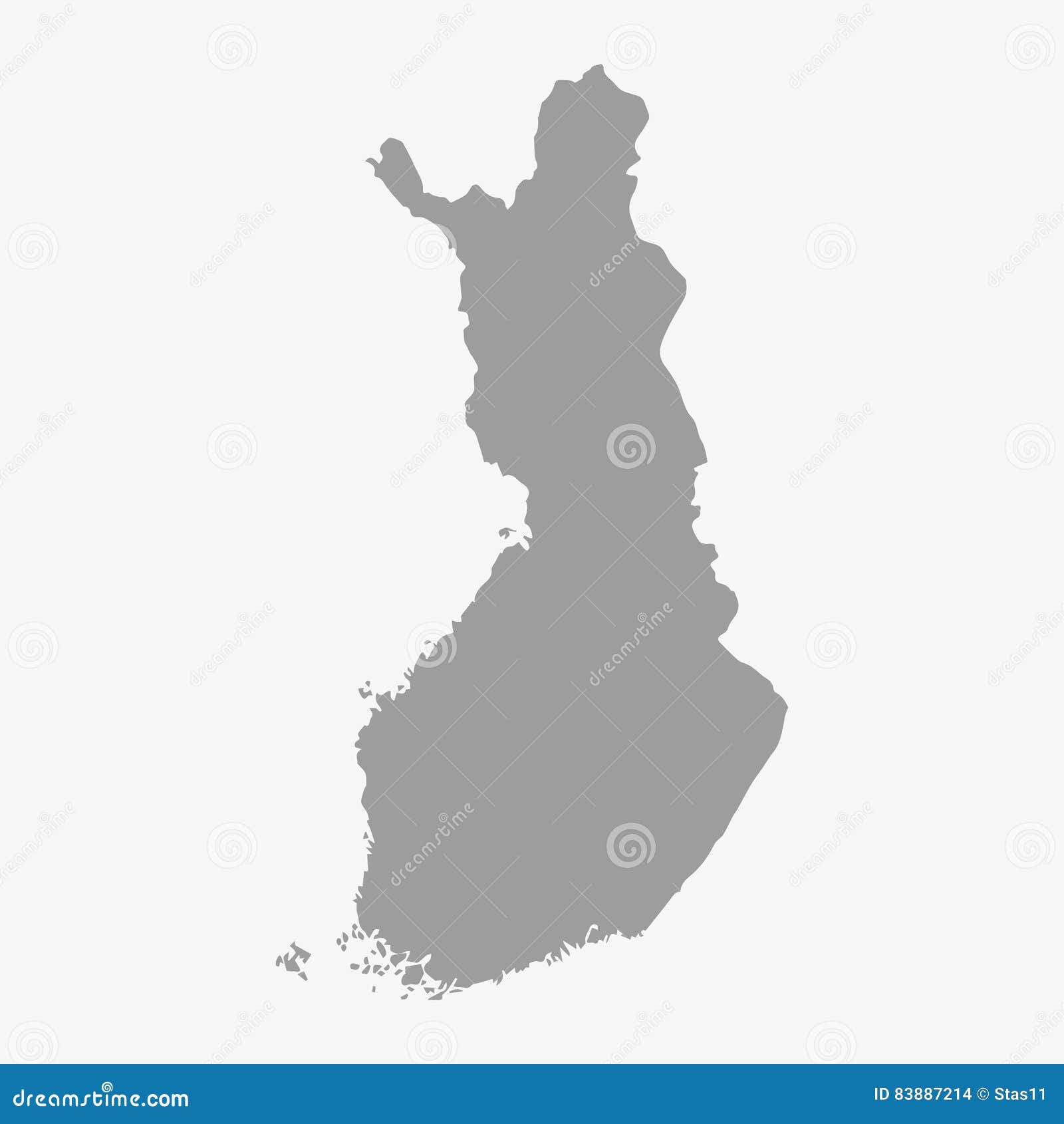 Finland Map With Gray Tone On Png Or Transparent Background ...