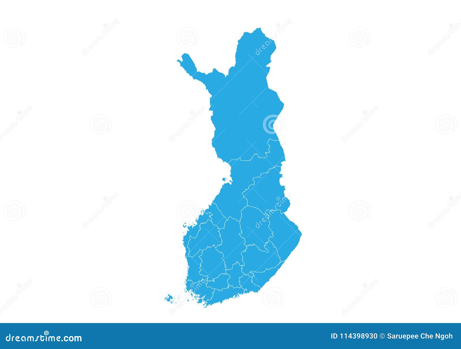 Map of Finland. High Detailed Vector Map - Finland Stock Vector ...