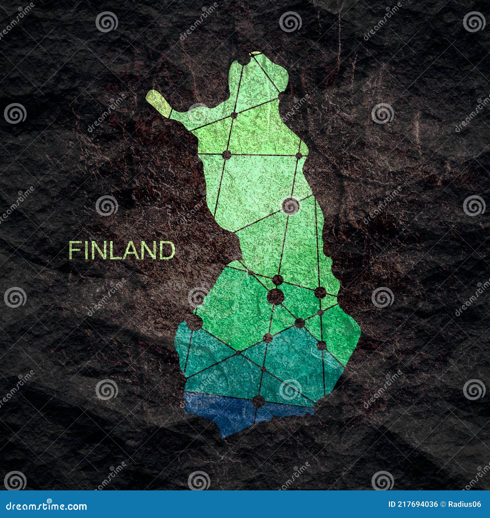Map of Finland. Stone Material Grunge Texture Stock Photo - Image of ...