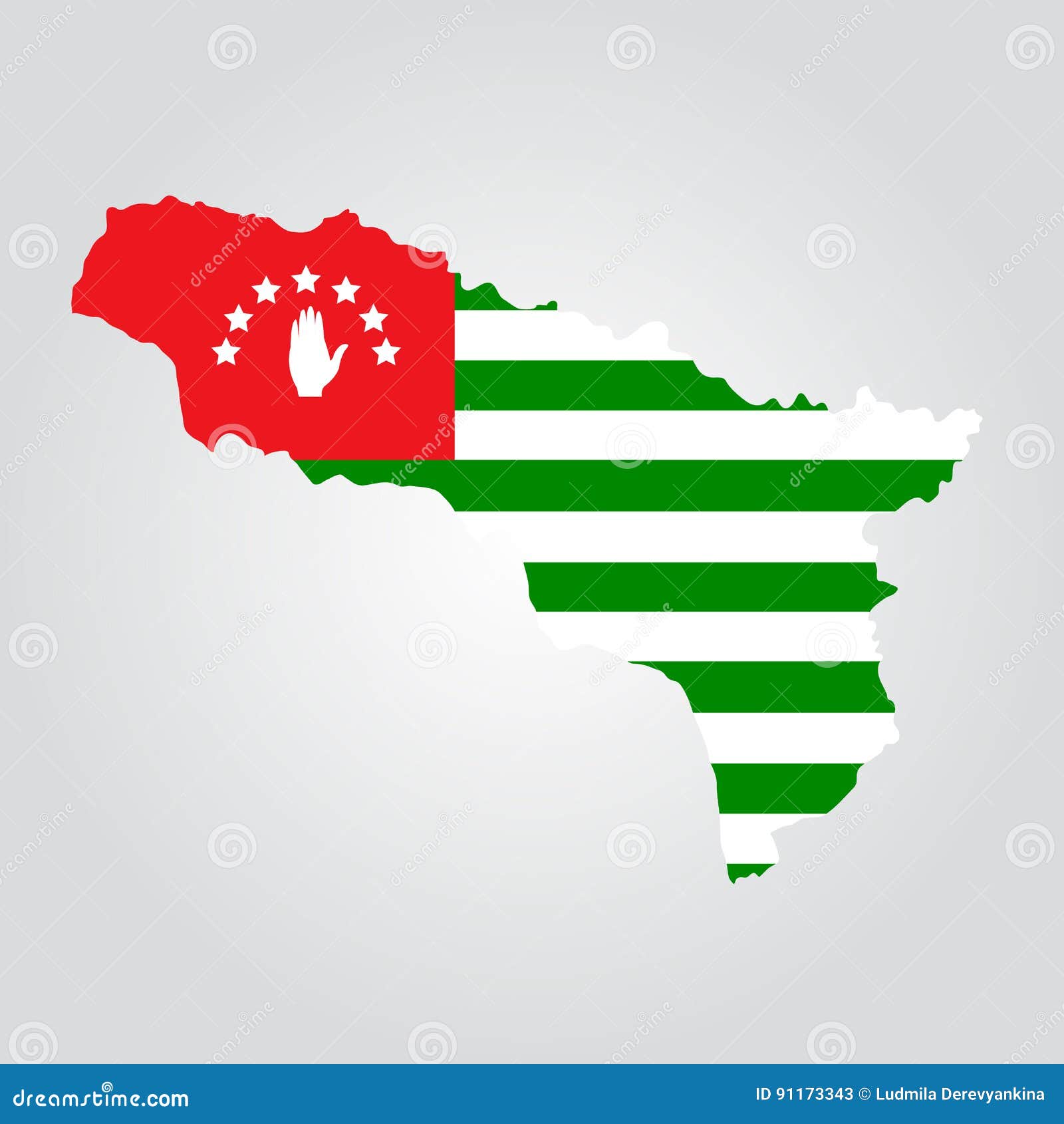 Map and Flag of Abkhazia. Republic of Abkhazia Vector Stock Vector ...