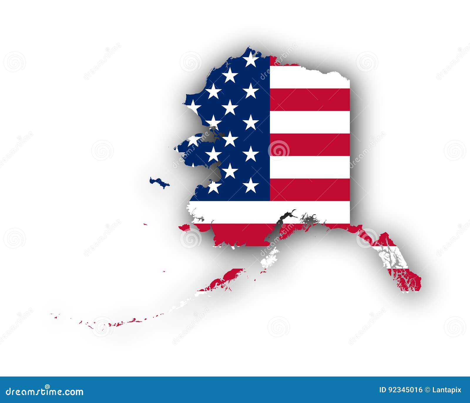 Map and flag of Alaska stock vector. Illustration of state - 92345016