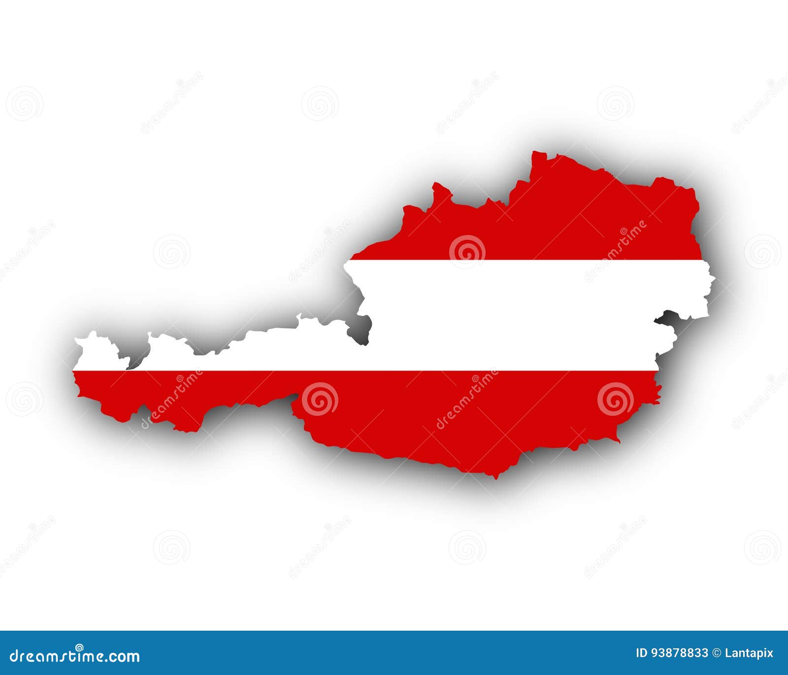 Map and flag of Austria stock vector. Illustration of flag - 93878833