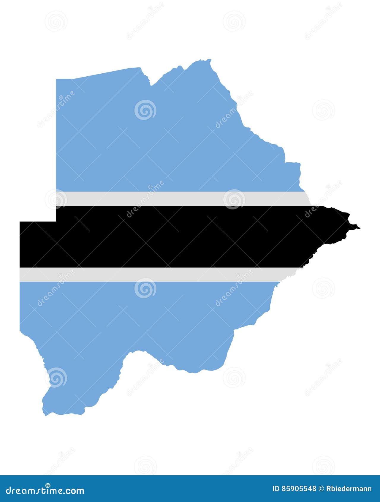 Map and flag of Botswana stock vector. Illustration of vector - 85905548