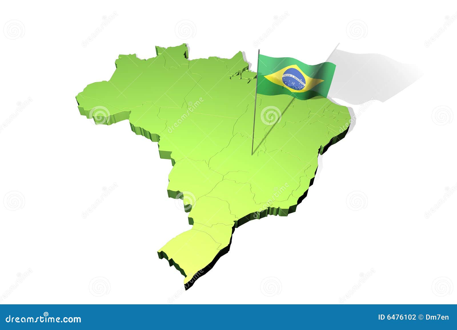Map and flag of Brazil stock illustration. Illustration of simbol - 6476102