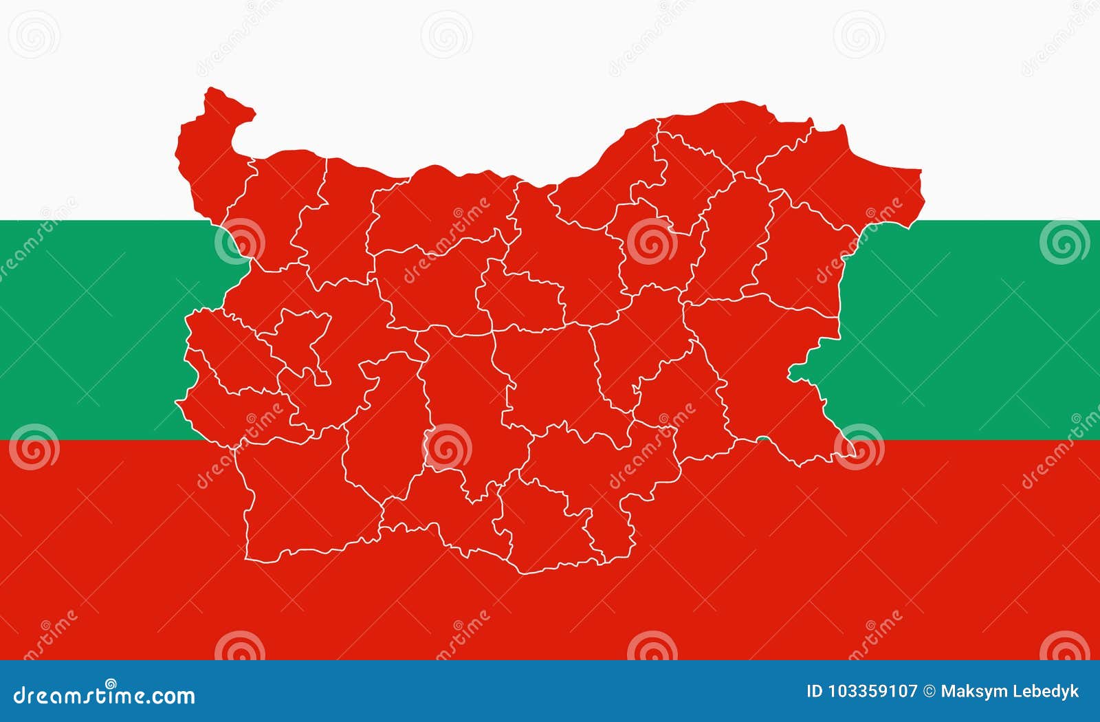 Map and flag of Bulgaria stock illustration. Illustration of icon ...