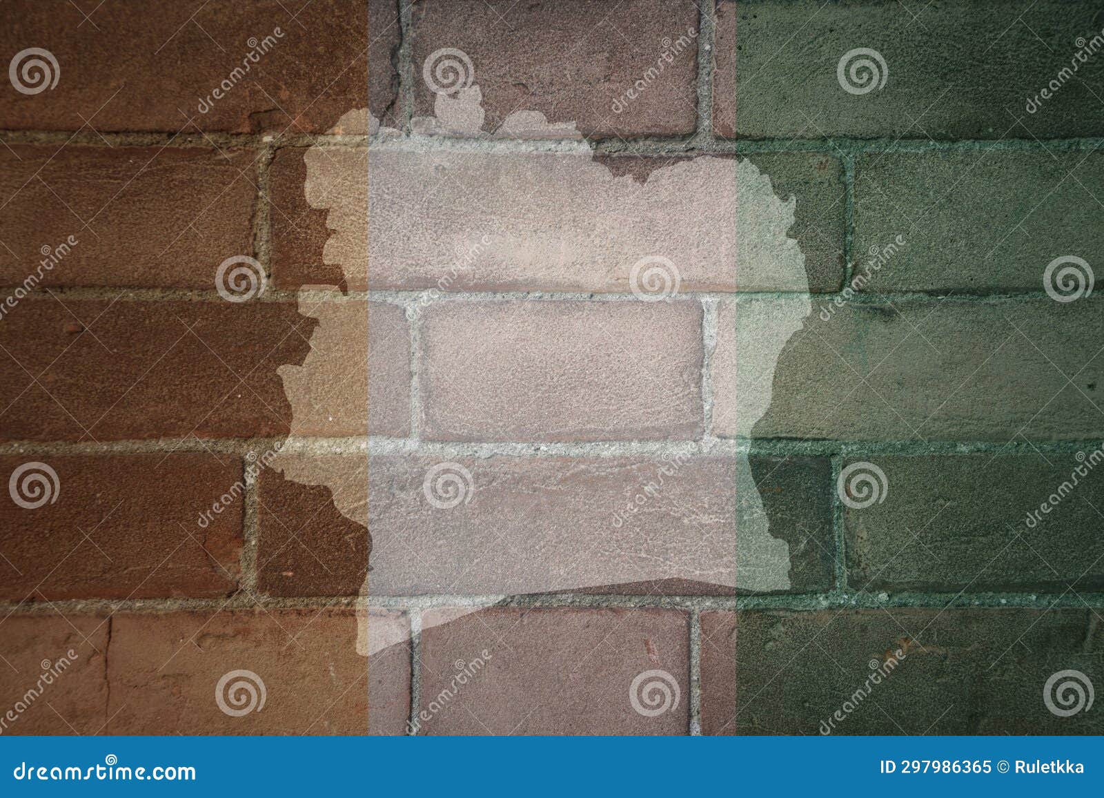 Map and Flag of Cote Divoire on a Old Brick Wall Stock Image - Image of ...