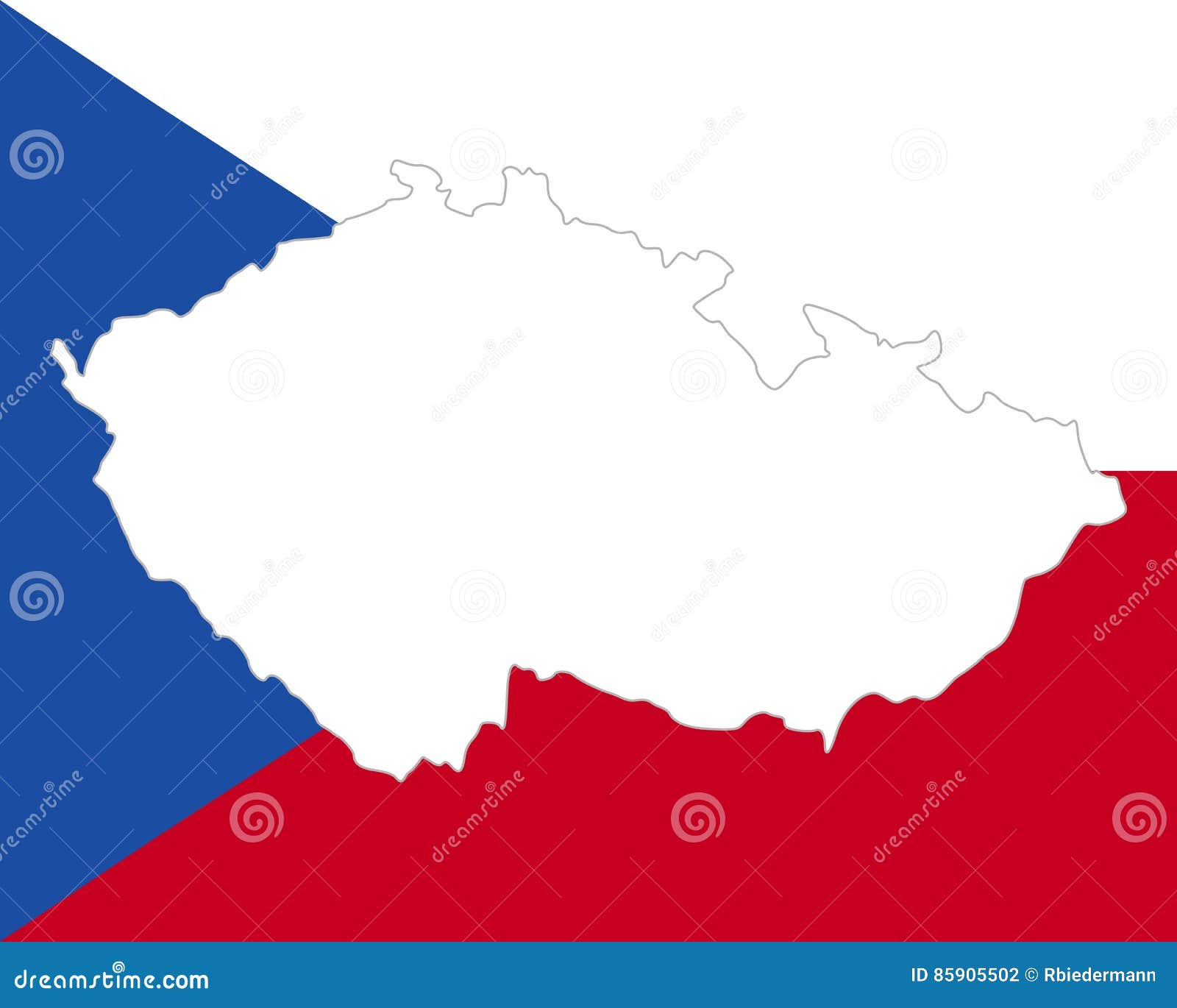 Map and Flag of Czech Republic Stock Vector - Illustration of flag ...