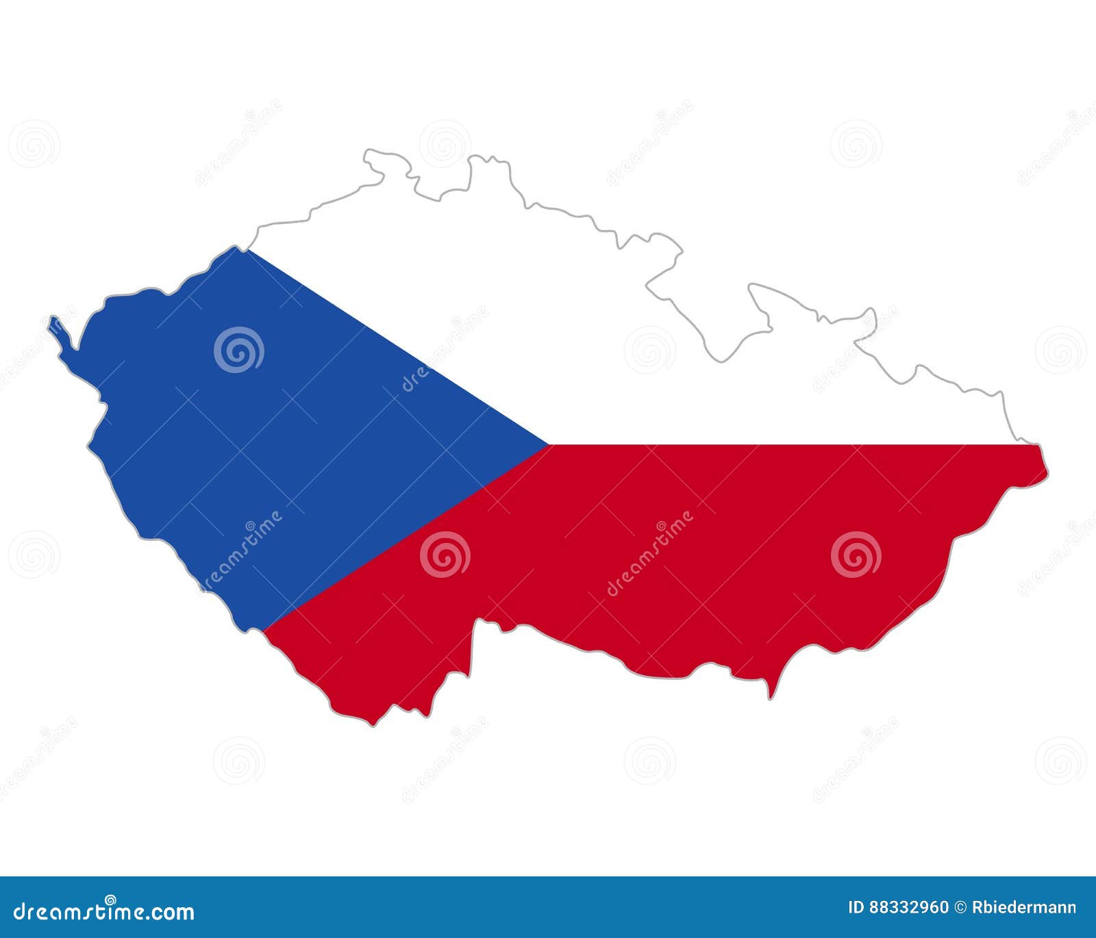 Map and Flag of Czech Republic Stock Vector - Illustration of ...