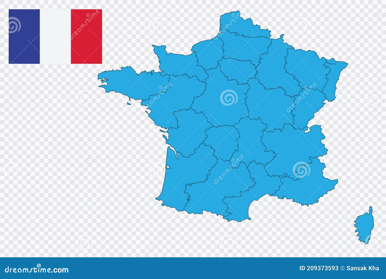 Map and flag of France stock vector. Illustration of concept - 209373593