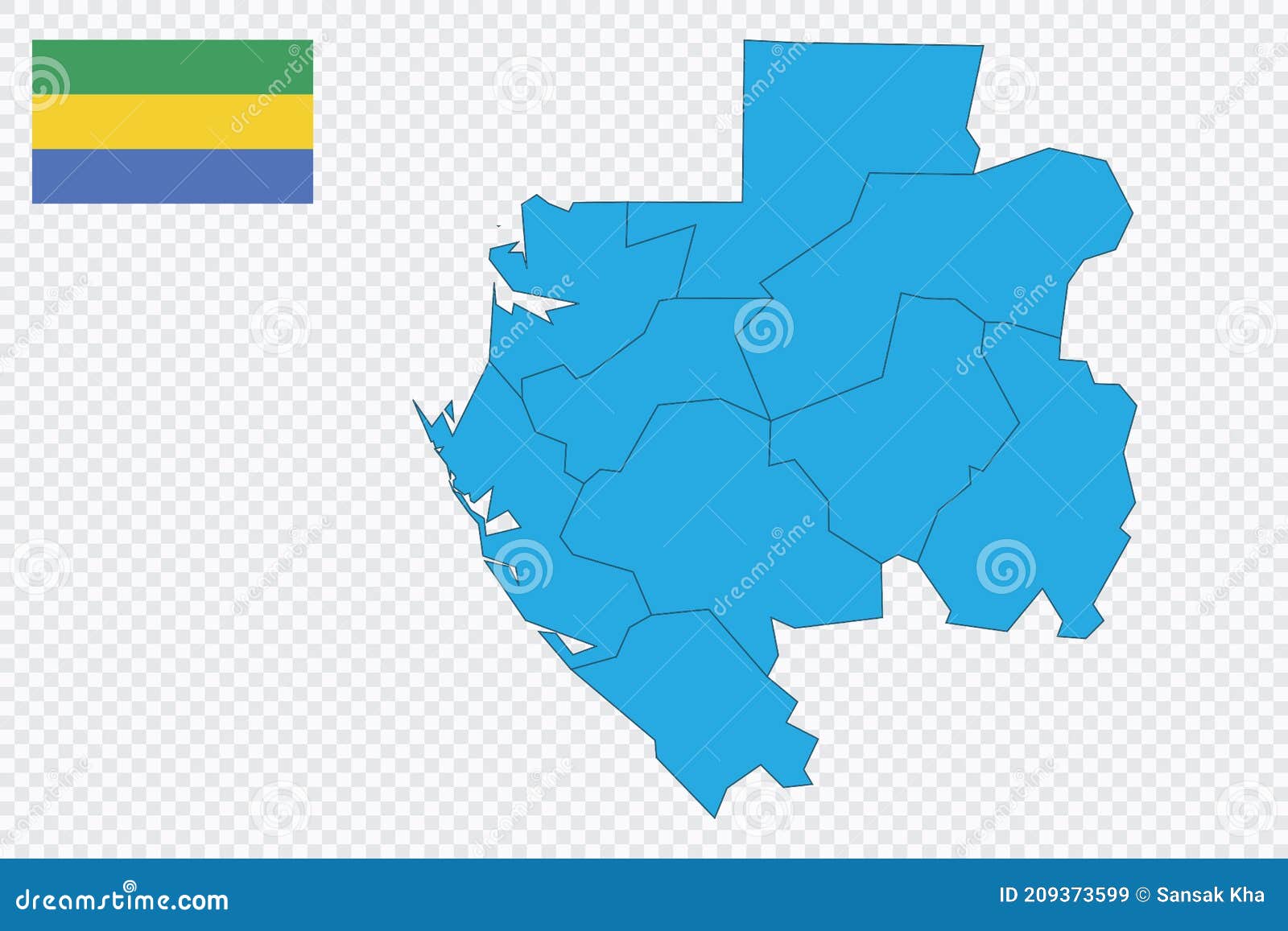 Gabon Map Design. Cartoon Vector | CartoonDealer.com #264119603