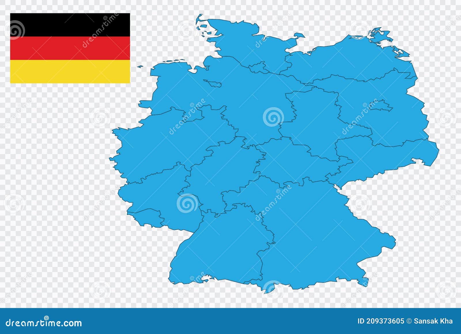 Map and flag of Germany stock vector. Illustration of geography - 209373605