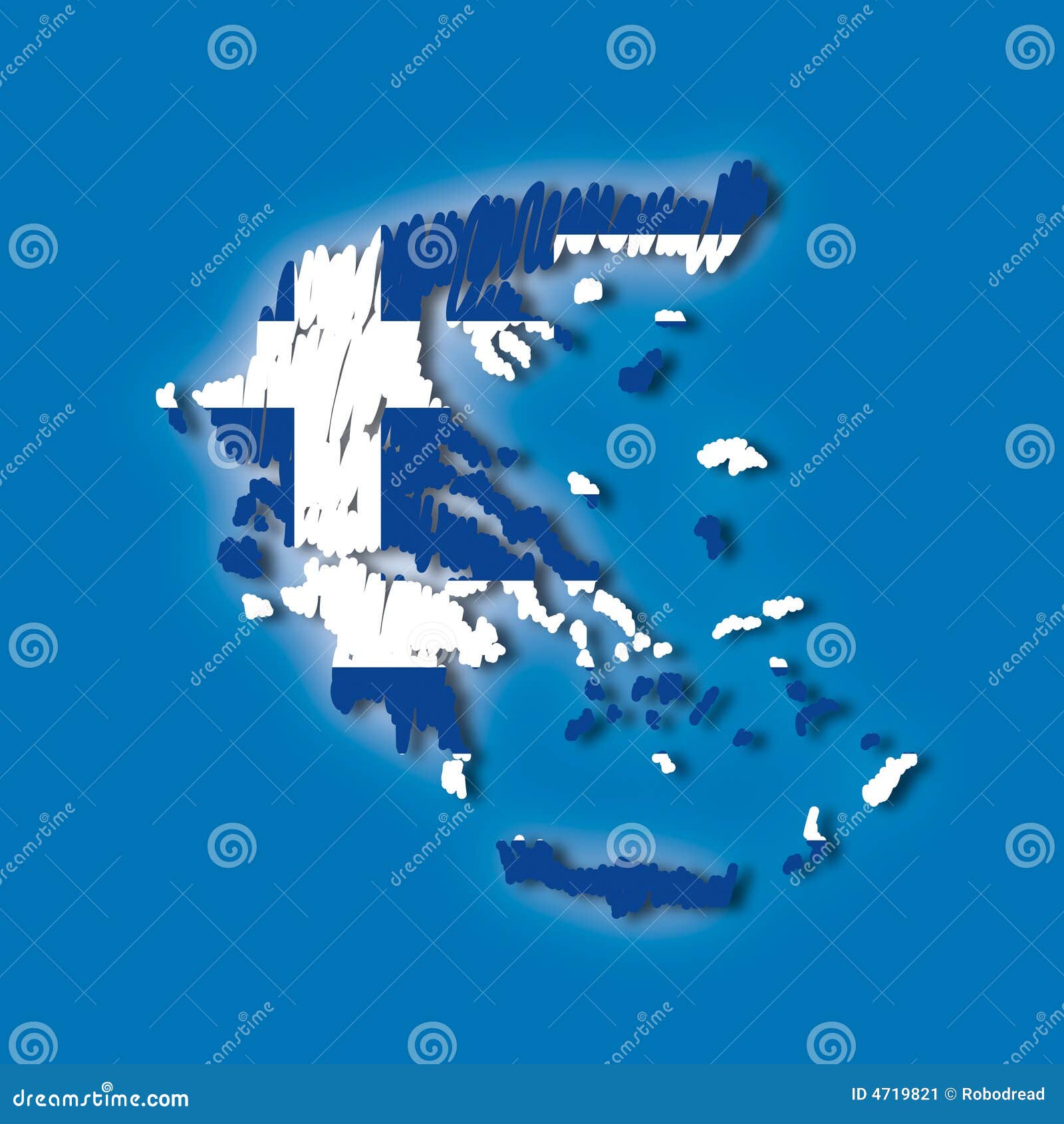 Map flag Greece (vector) stock vector. Illustration of painting - 4719821