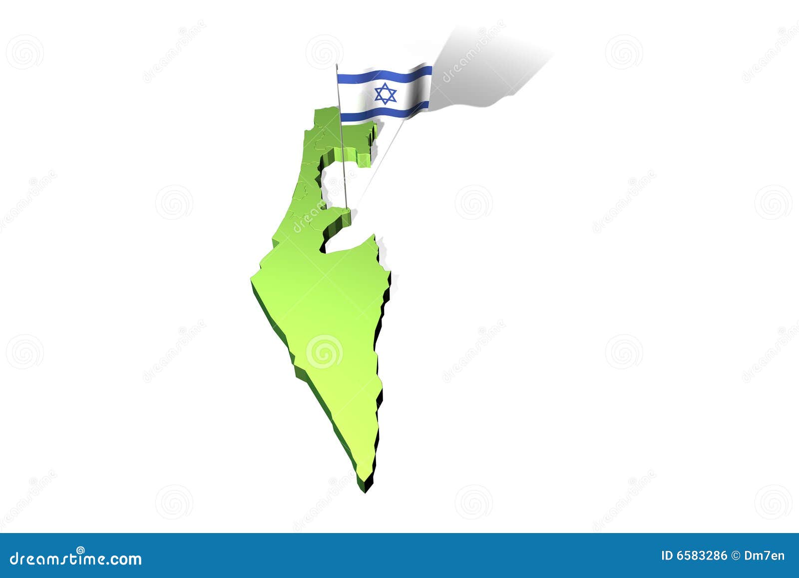 Map and flag of Israel stock illustration. Illustration of ...
