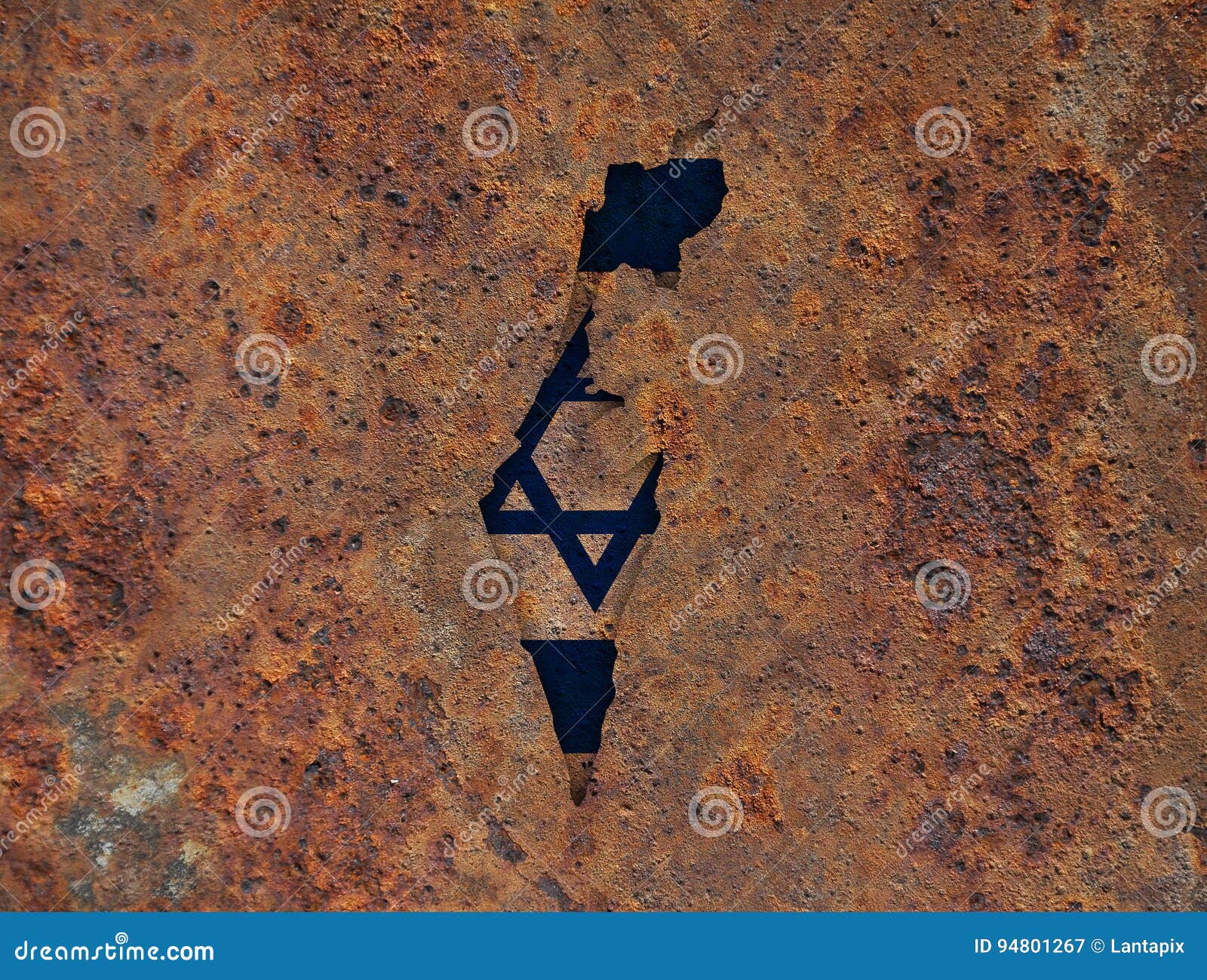 Map and Flag of Israel on Rusty Metal Stock Image - Image of rustic ...