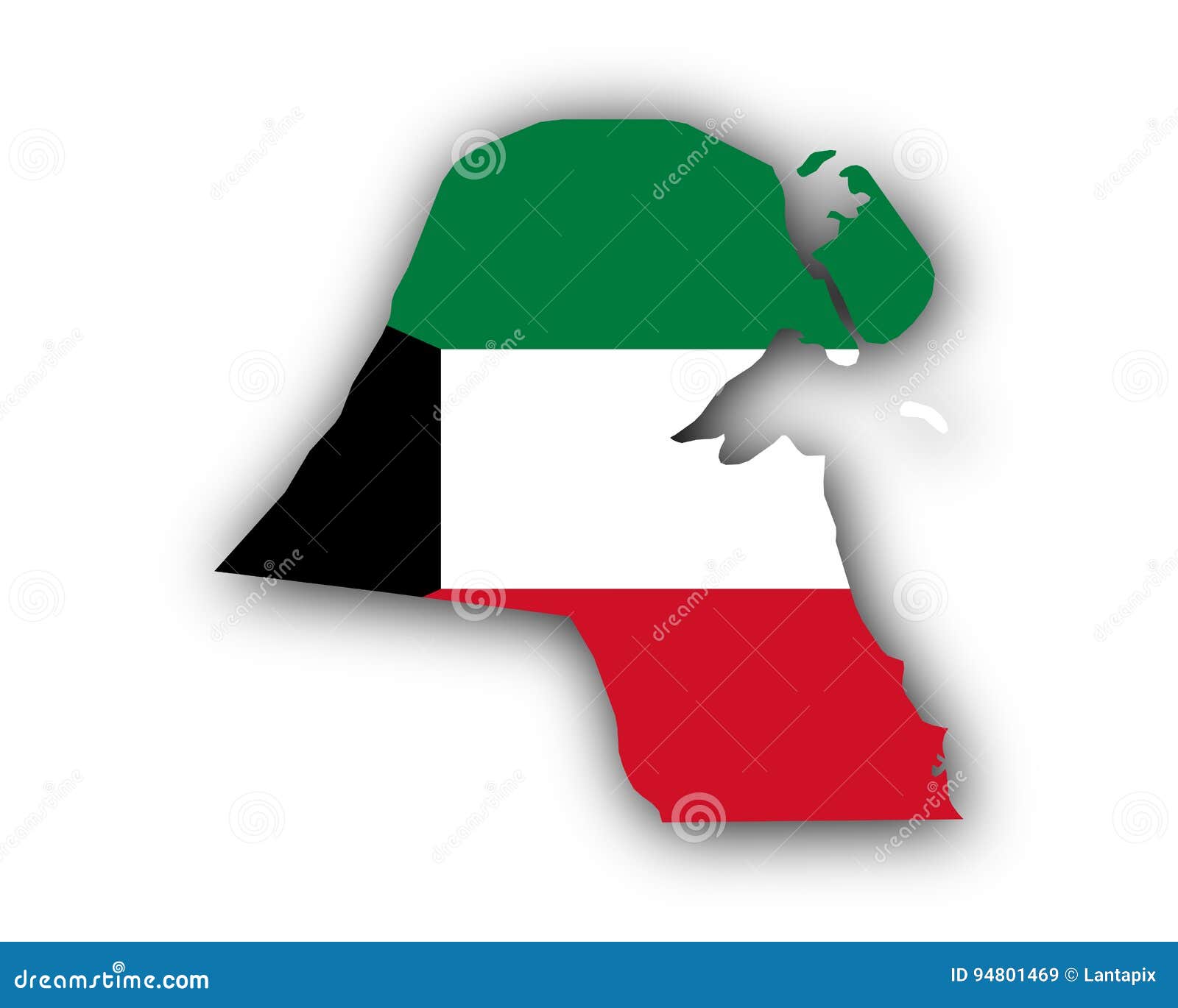 Map and flag of Kuwait stock vector. Illustration of flag - 94801469