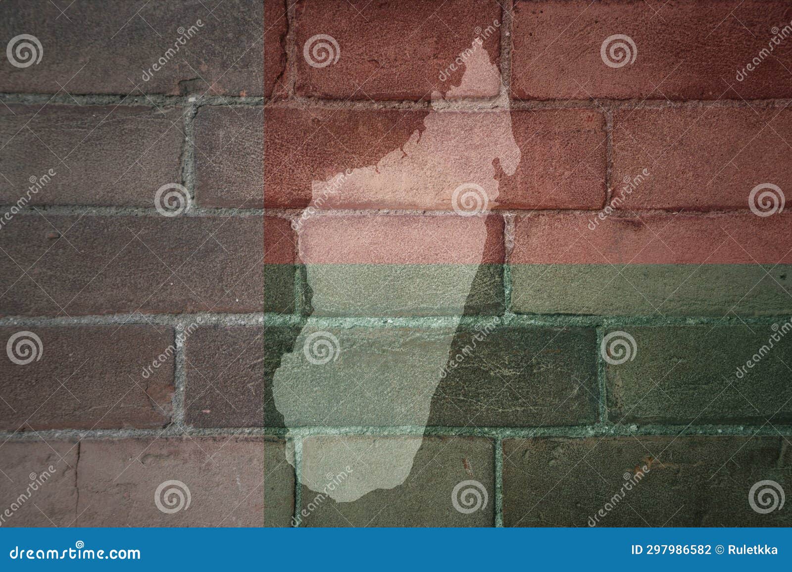 Map and Flag of Madagascar on a Old Brick Wall Stock Photo - Image of ...