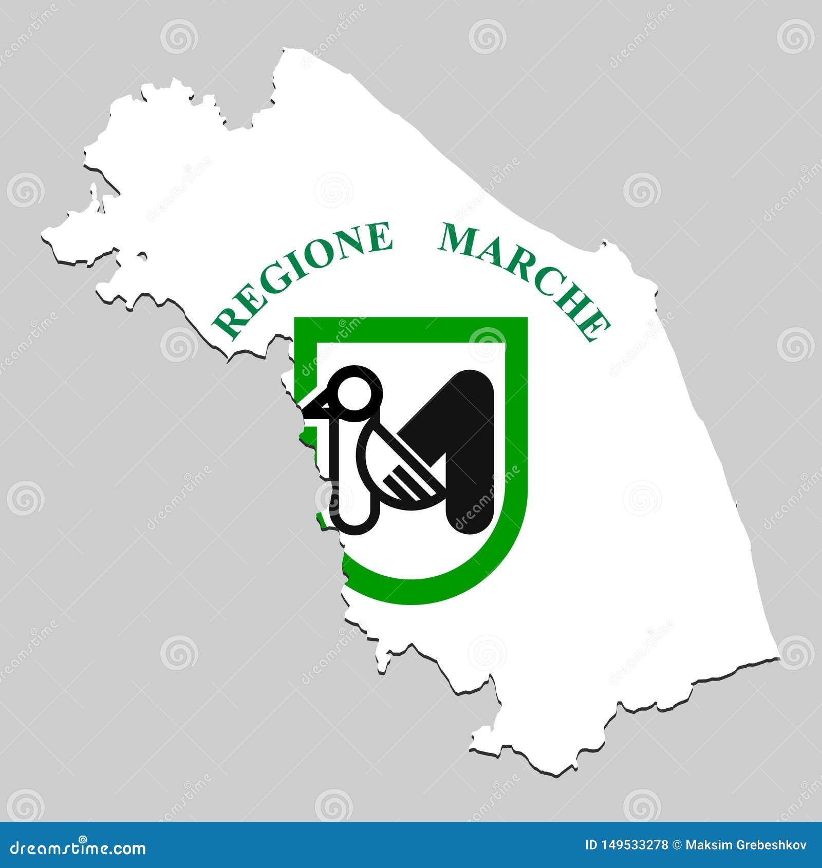 Marche Map. State And District Map Of Marche. Political Map Of Marche ...