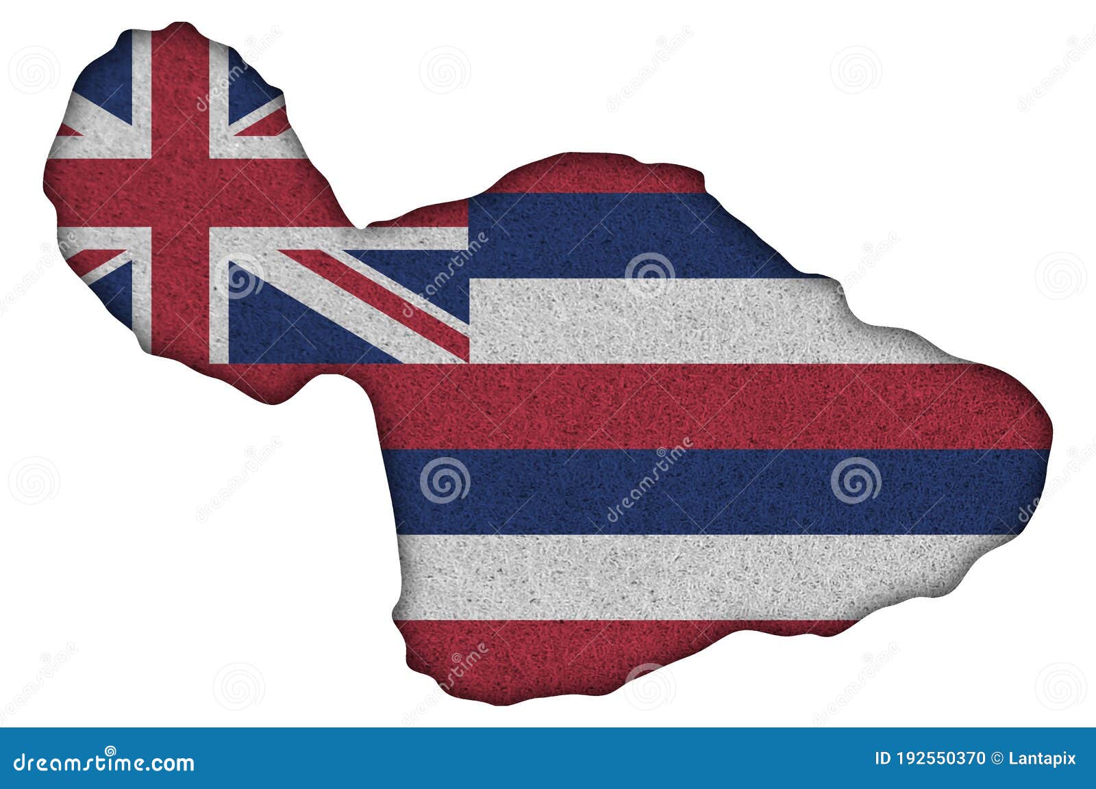 Map and Flag of Maui on Felt Stock Illustration - Illustration of flag ...
