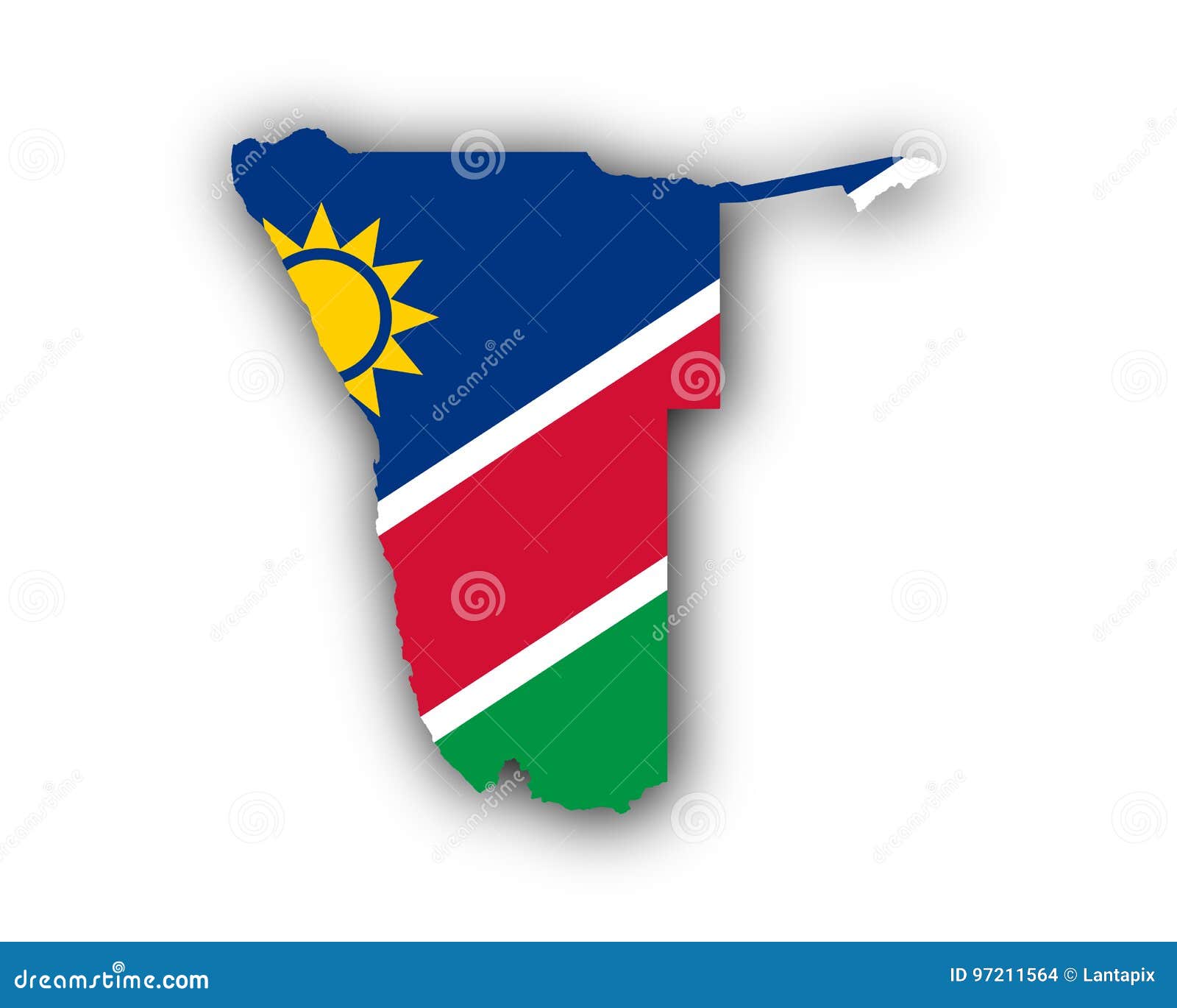 Map and flag of Namibia stock vector. Illustration of cast - 97211564