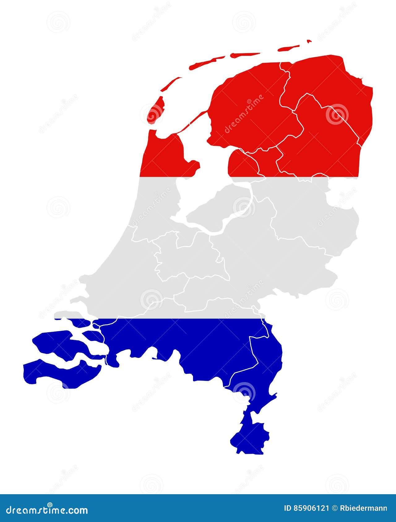 Map and Flag of the Netherlands Stock Vector - Illustration of line ...