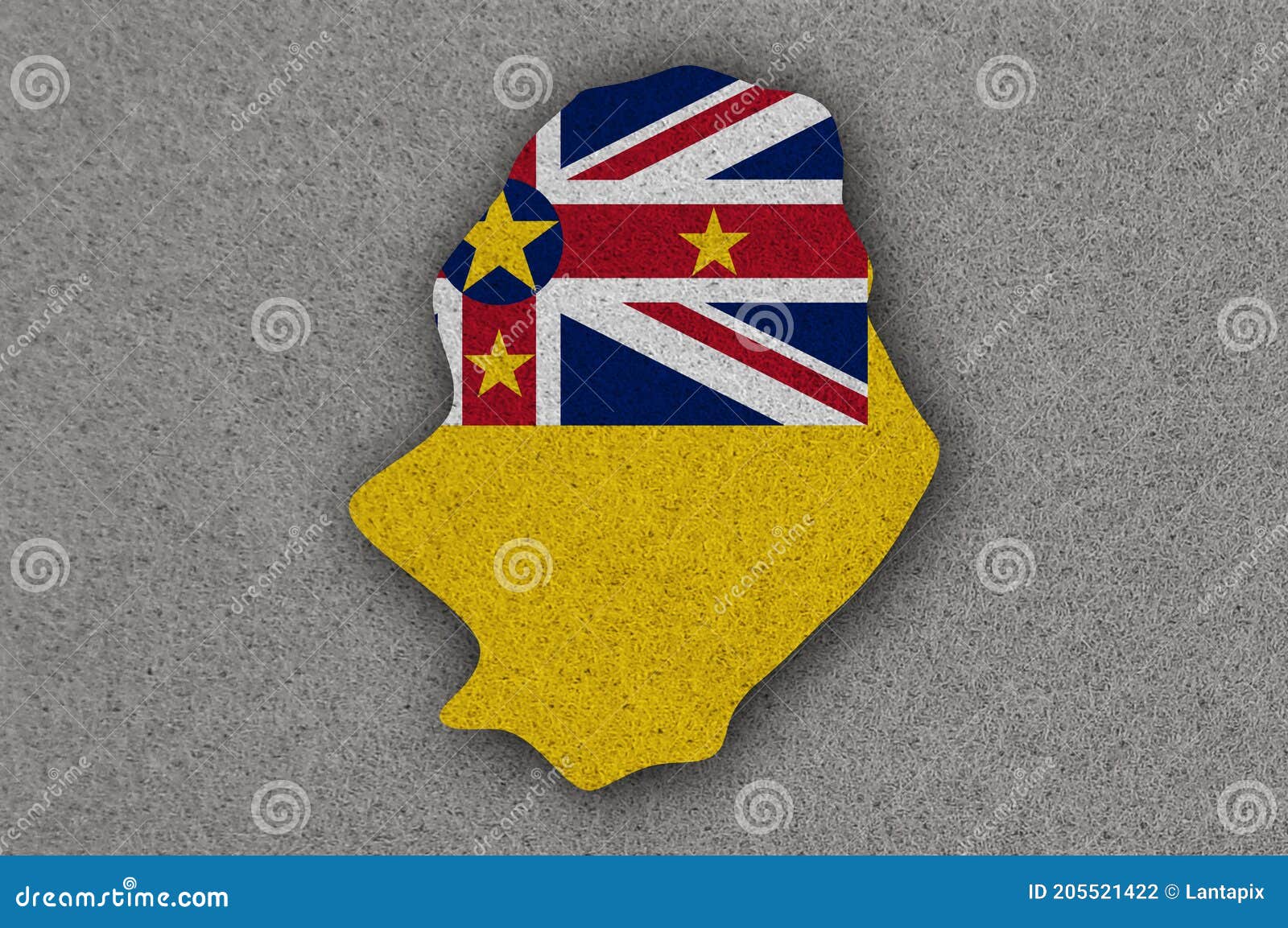 Map and Flag of Niue on Felt Stock Illustration - Illustration of niue ...
