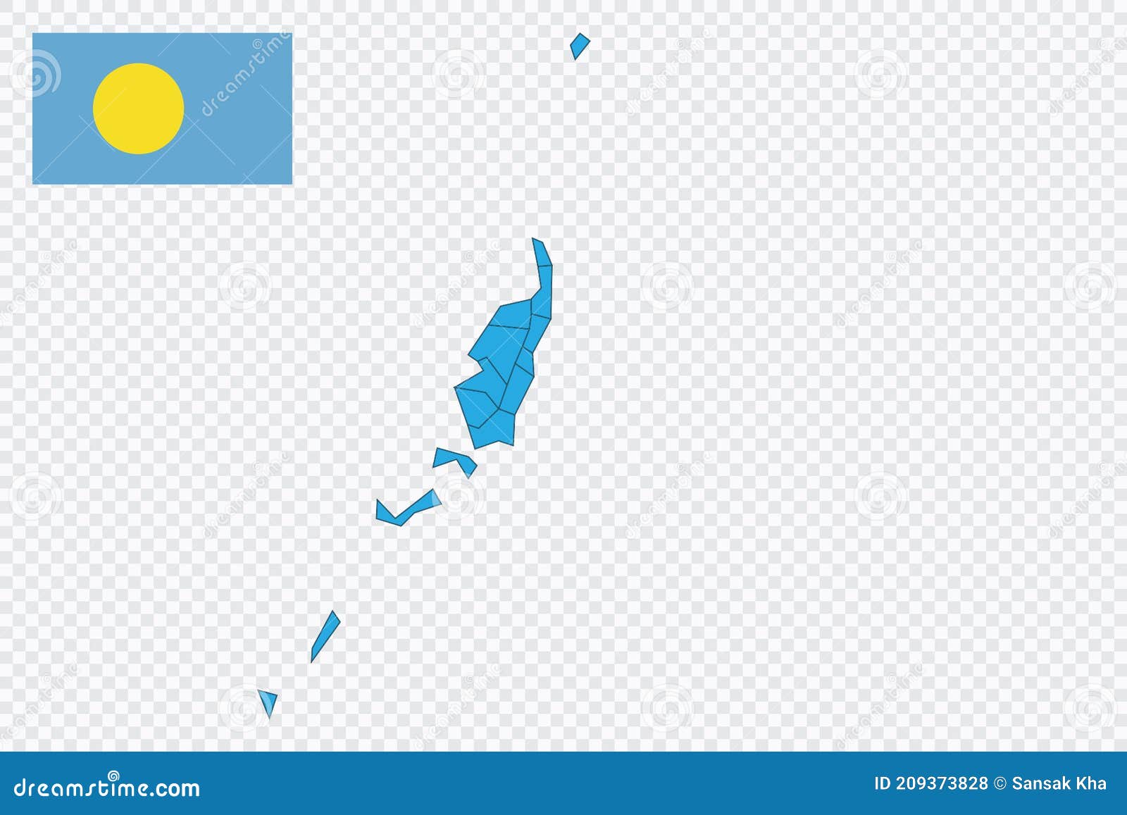 Map and flag of Palau stock vector. Illustration of graphic - 209373828