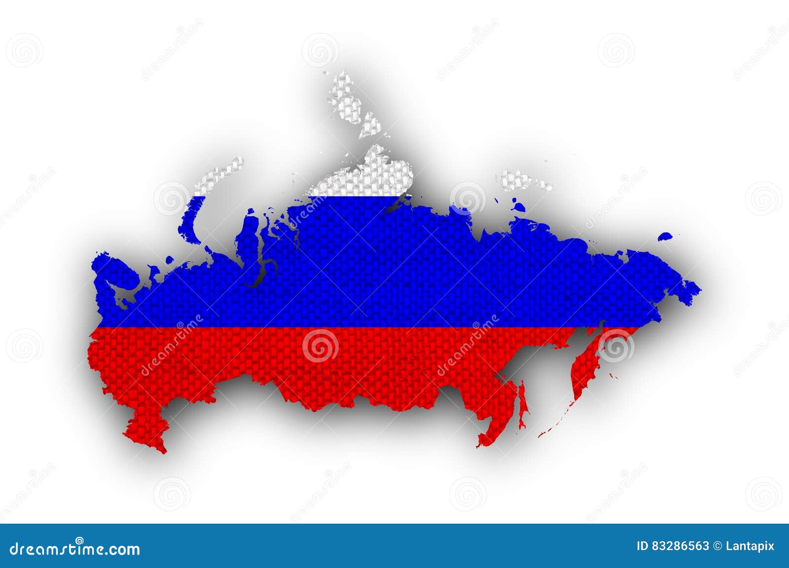 Map and Flag of Russia on Old Linen Stock Image - Image of texture ...