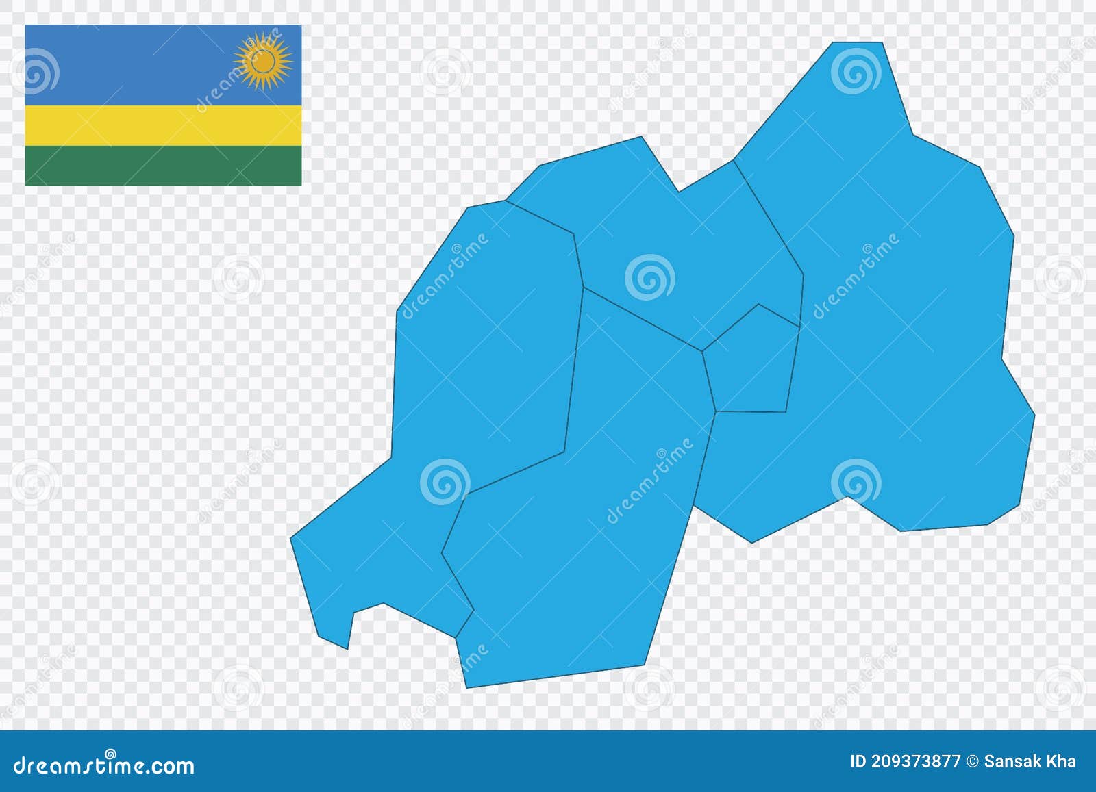Map and flag of Rwanda stock vector. Illustration of central - 209373877