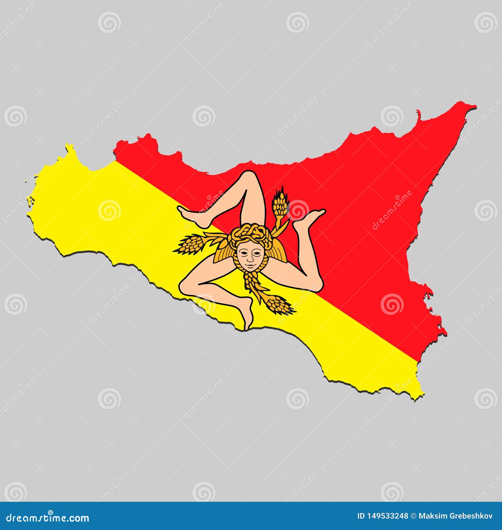 Sicily Map. State And District Map Of Sicily. Political Map Of Sicily ...