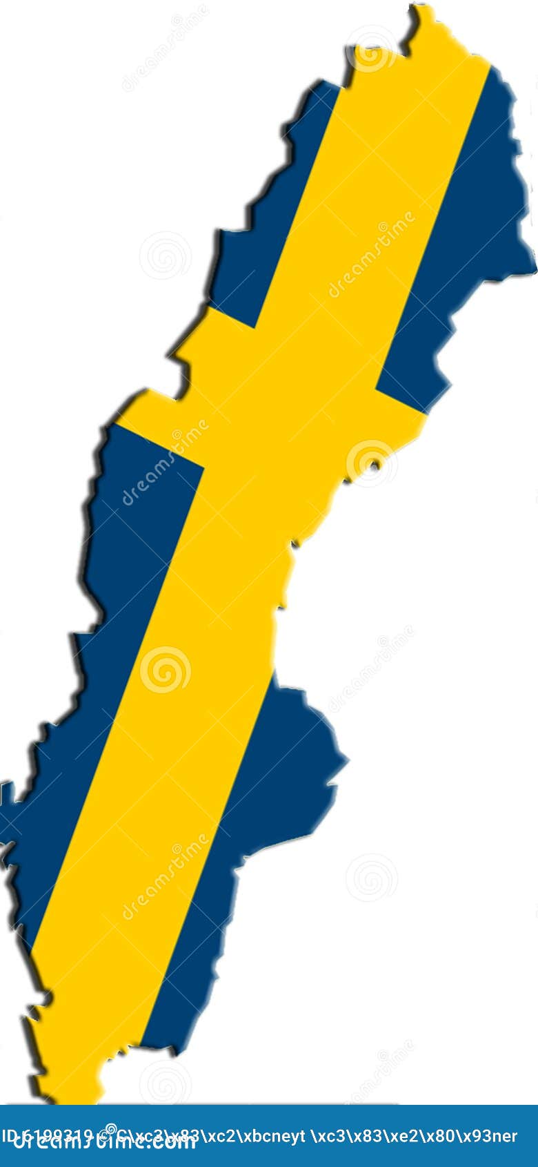 Map and flag of Sweden stock illustration. Illustration of ...