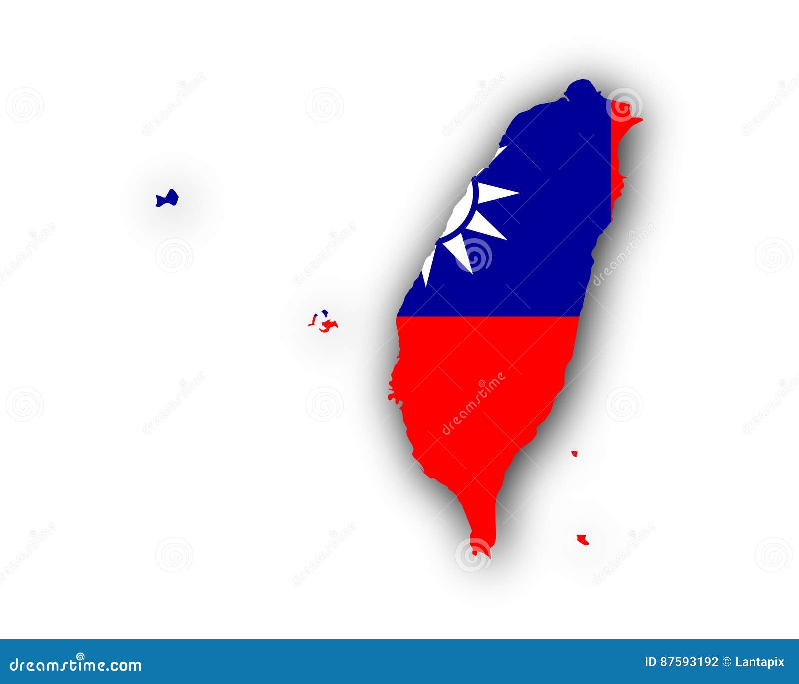 Map and flag of Taiwan stock vector. Illustration of country - 87593192