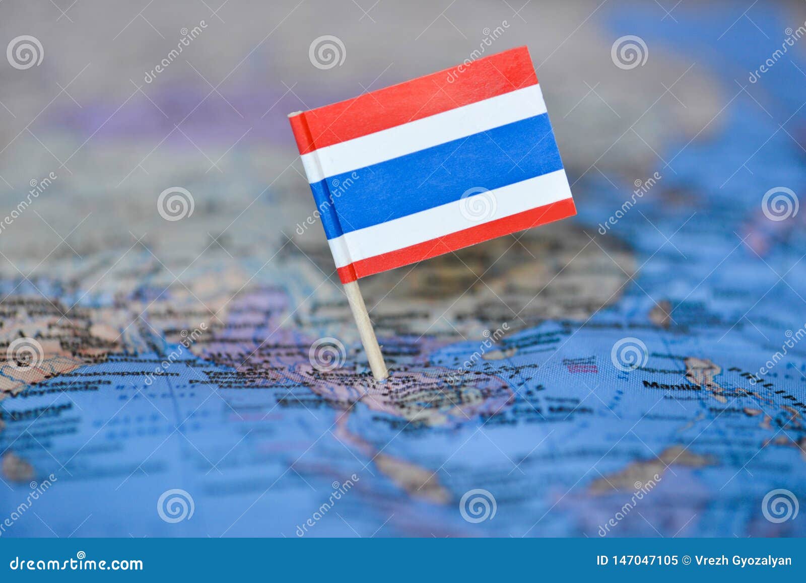 Map with flag of Thailand stock image. Image of vacation - 147047105