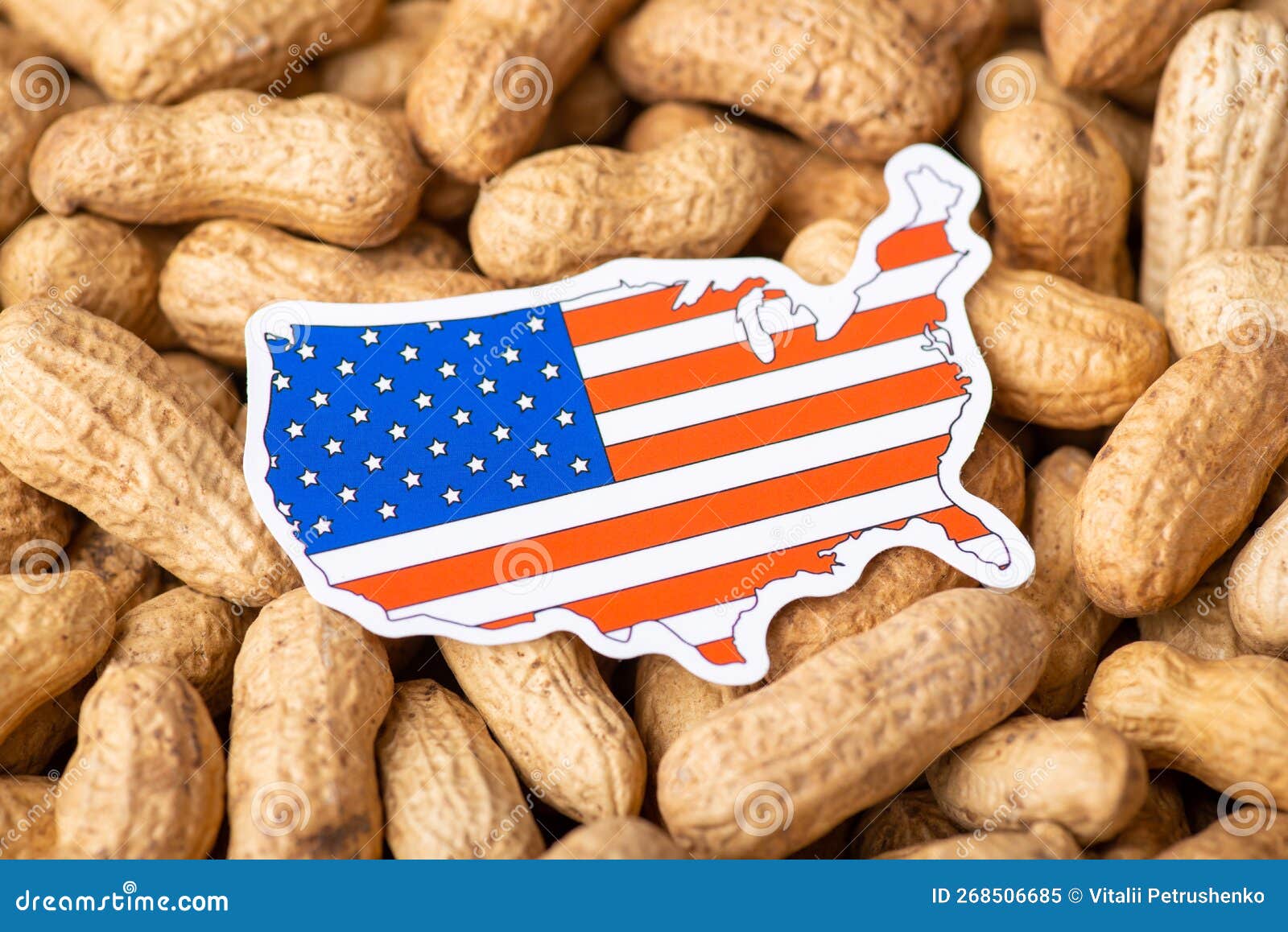 Map and Flag of USA on Peanuts Stock Image - Image of growing, tasty ...