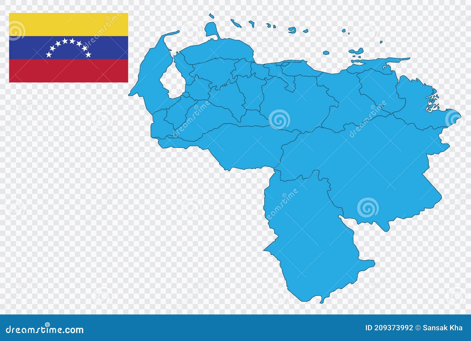 Map and flag of Venezuela stock vector. Illustration of countries ...