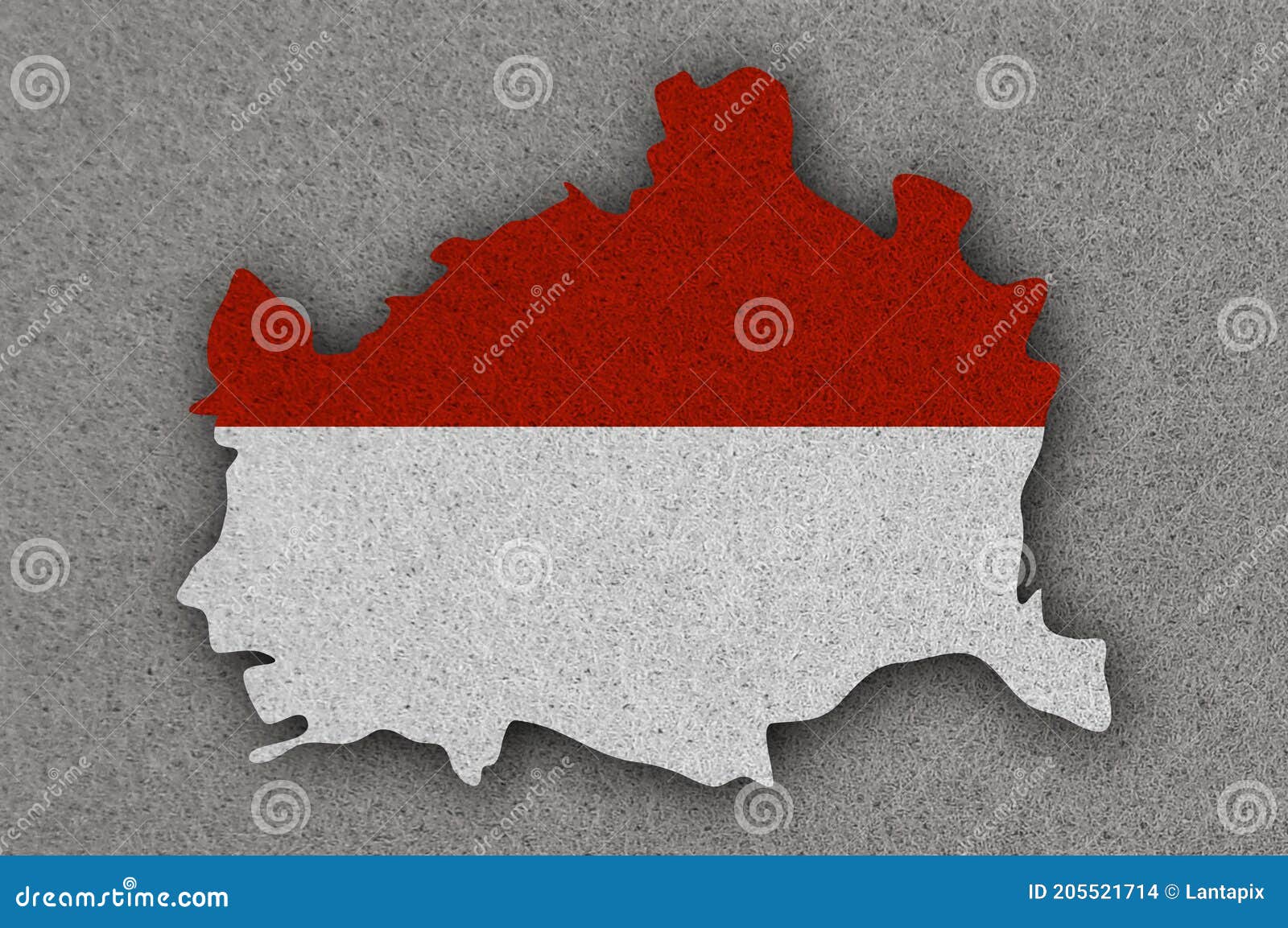Map and Flag of Vienna on Felt Stock Illustration - Illustration of ...