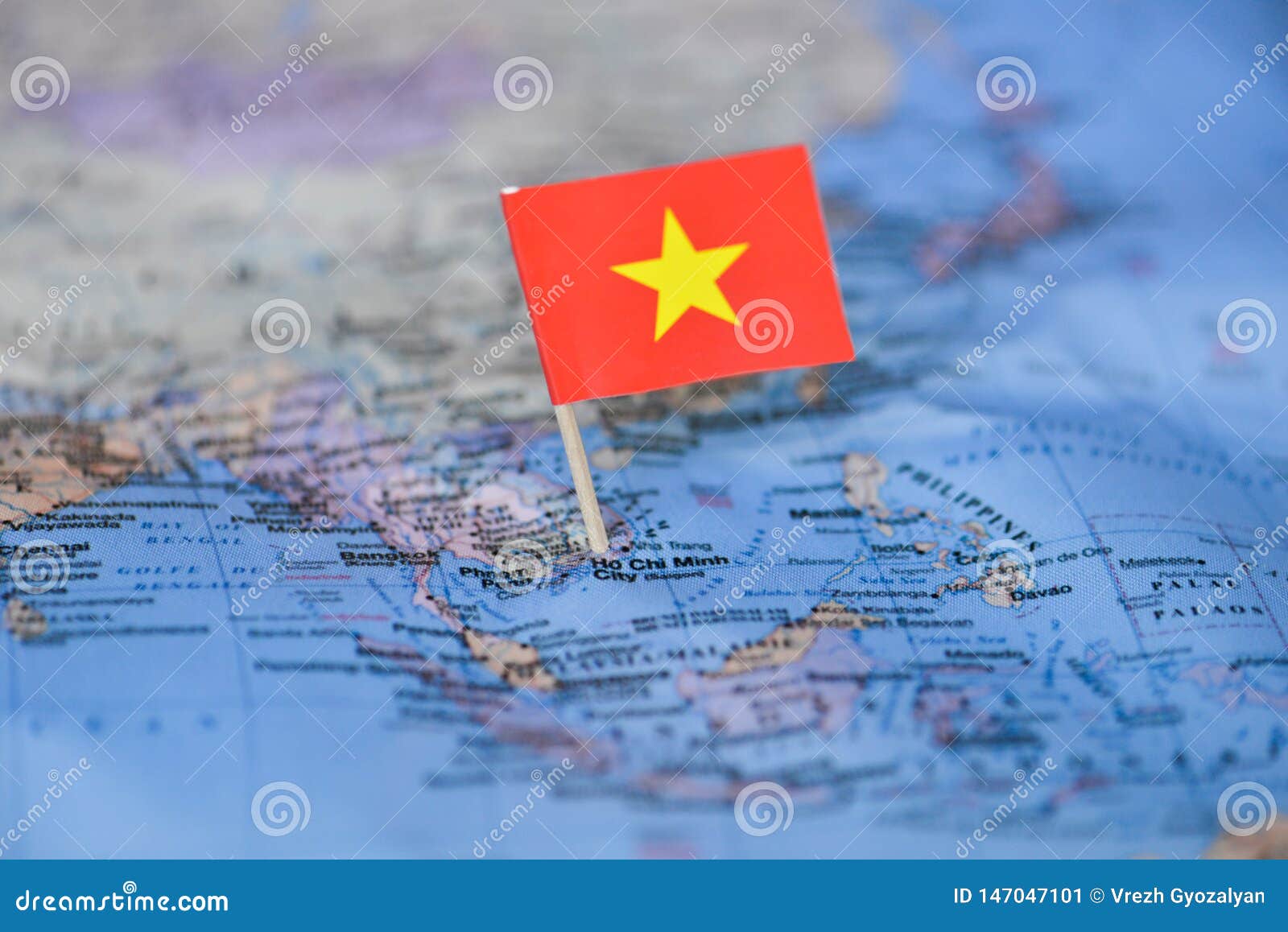 Map with flag of Vietnam stock image. Image of politics - 147047101