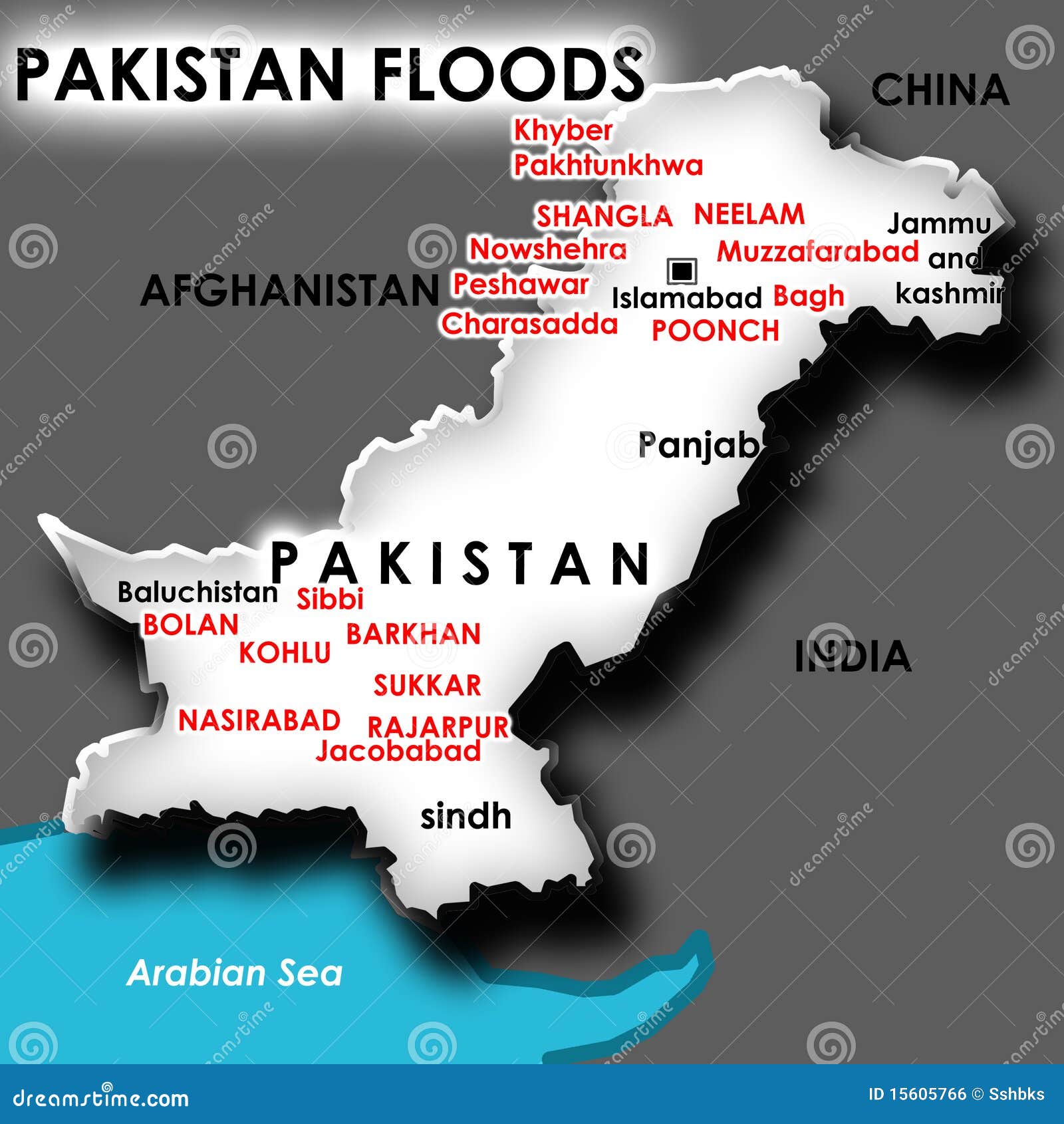 FATA Pakistan Silhouette Map With Transparent Background Cartoon Vector ...