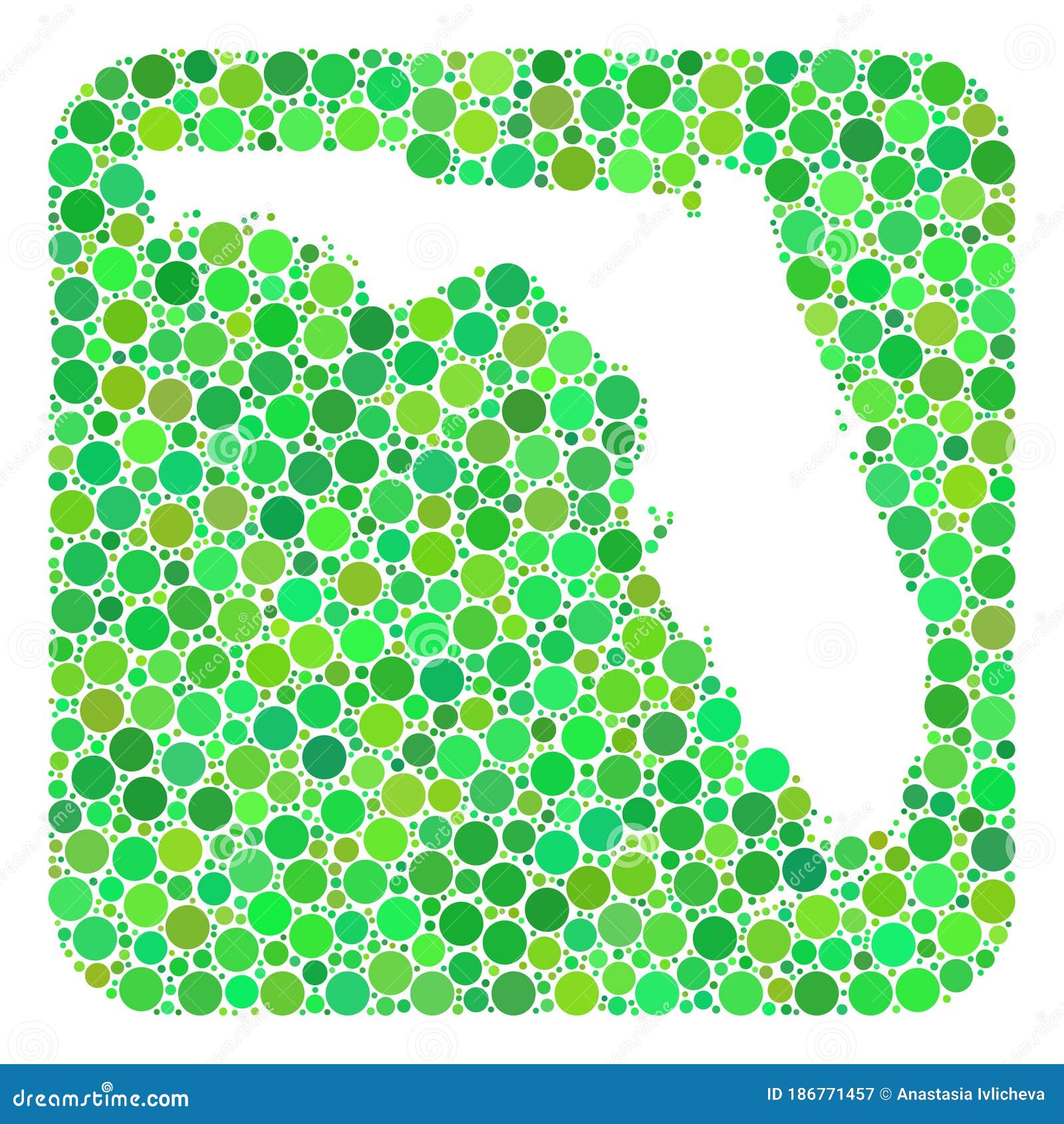 Map of Florida State - Dotted Collage with Subtracted Space Stock ...