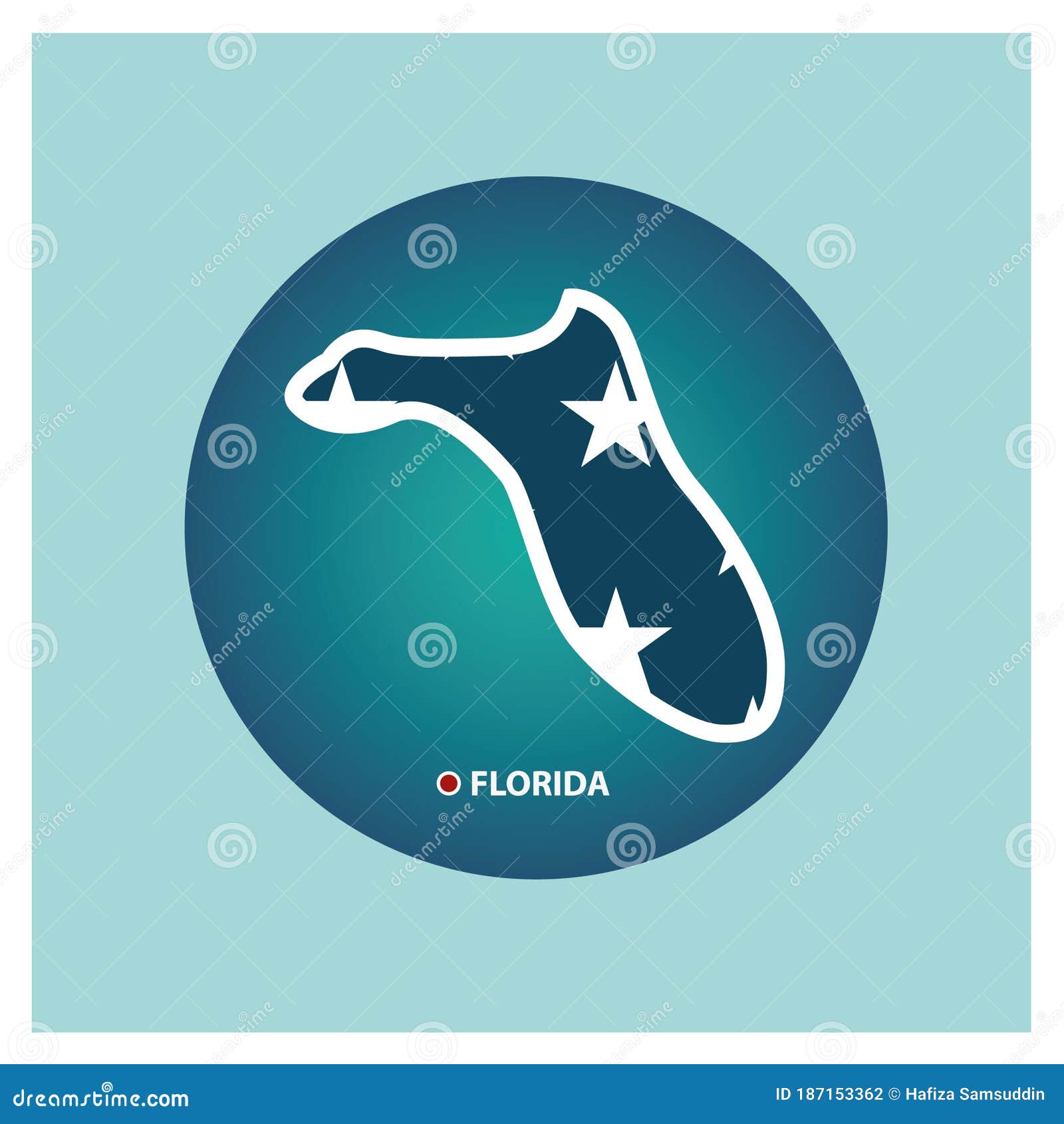 Map of Florida State. Vector Illustration Decorative Design Stock ...