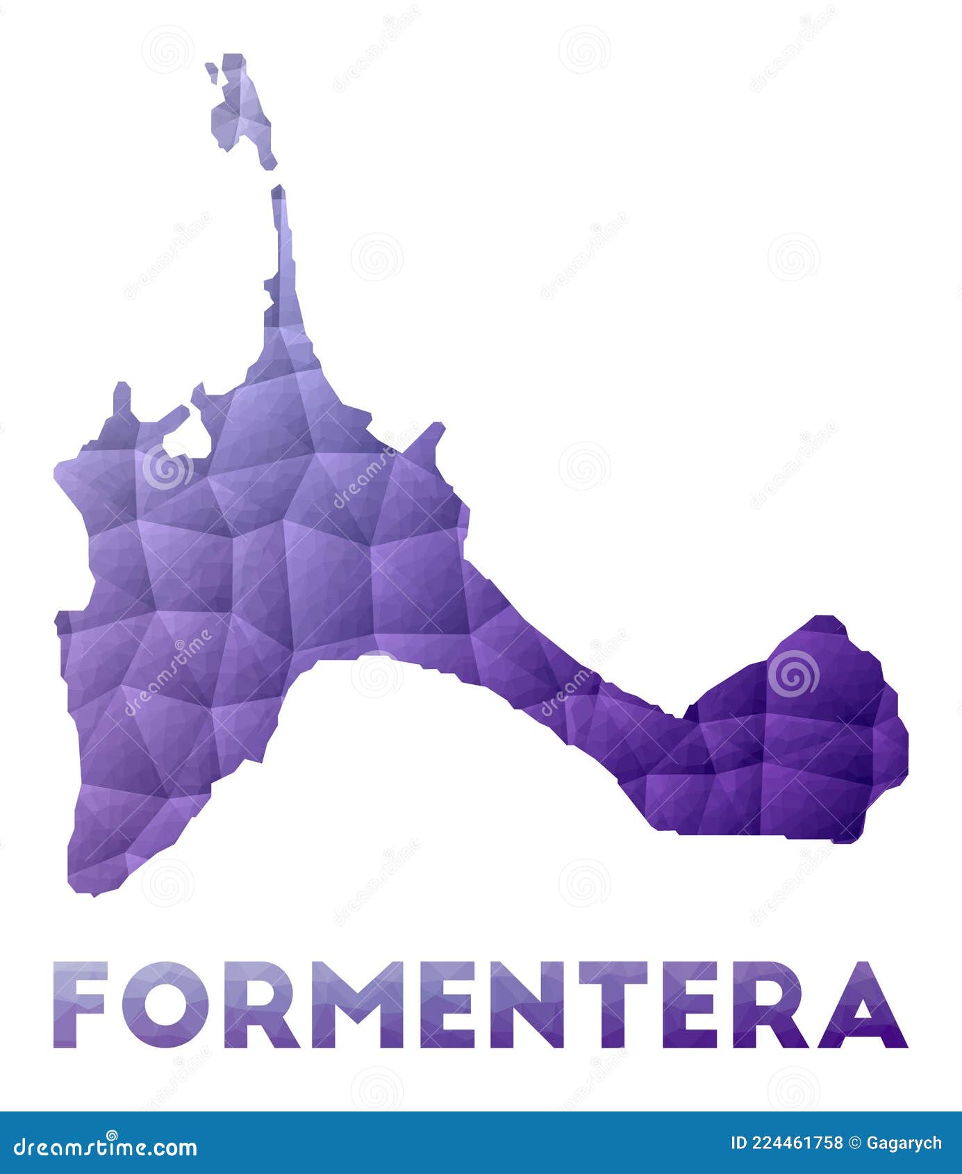 Map of Formentera. stock vector. Illustration of diamond - 224461758