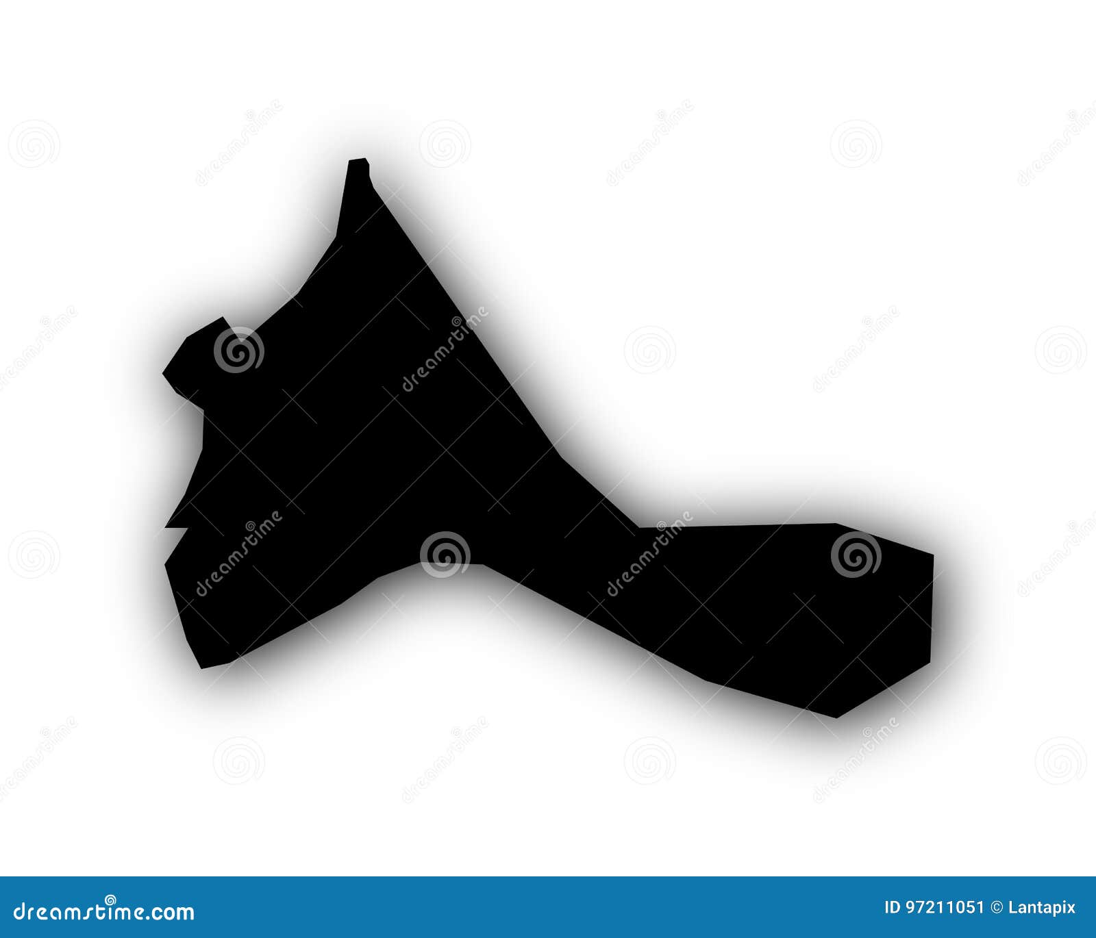 Map of Formentera with Shadow Stock Vector - Illustration of cast ...