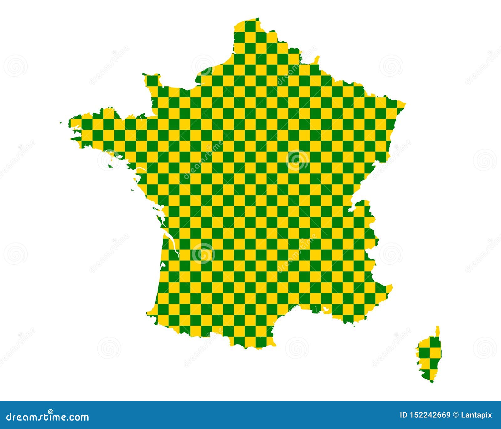 Map of France in Checkerboard Pattern Stock Vector - Illustration of ...