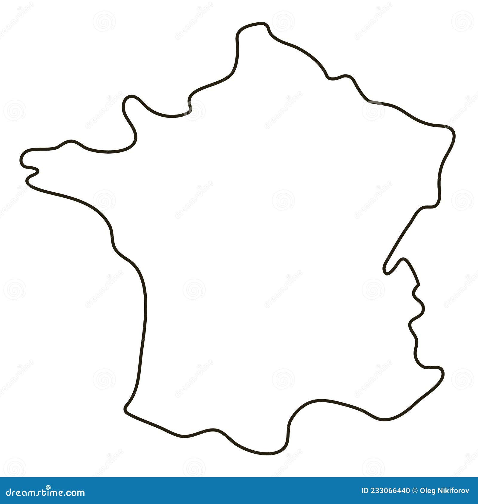 Map of France. Simple Outline Map Vector Illustration Stock Vector ...