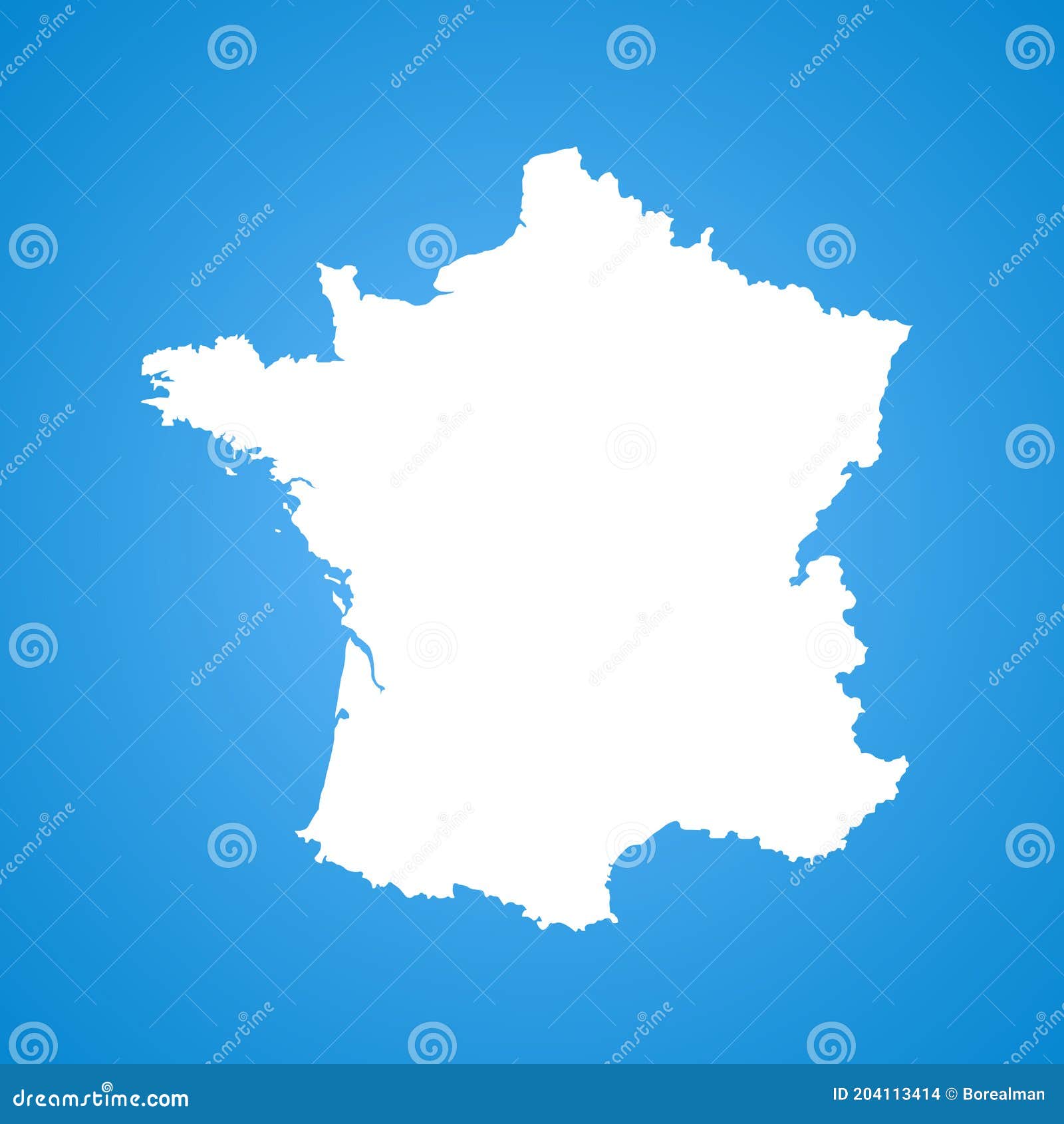 Map of the France stock vector. Illustration of isolated - 204113414