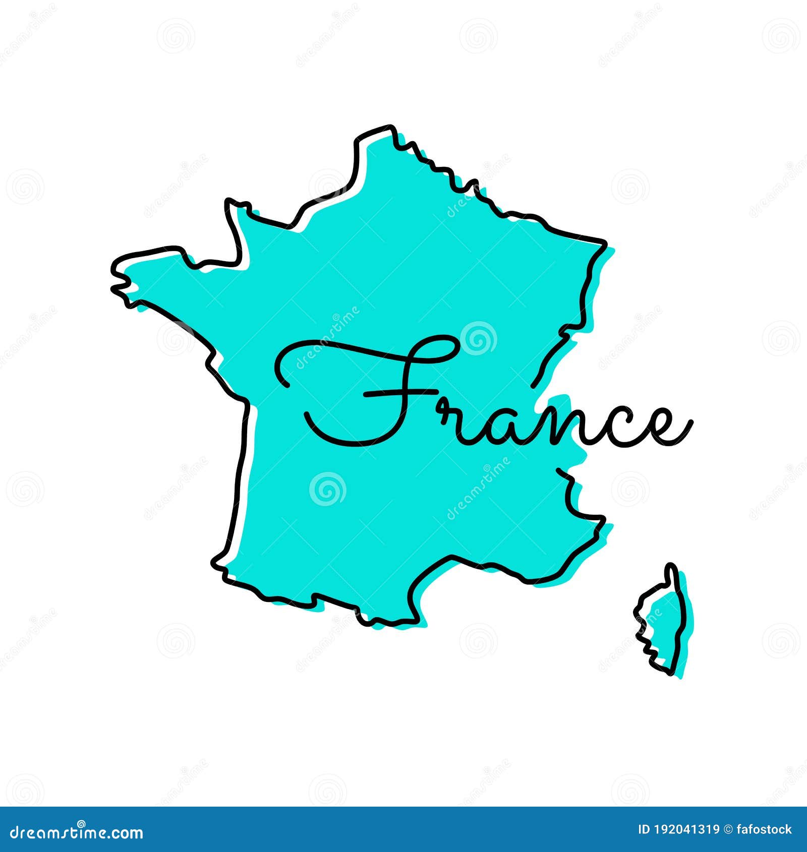 Map of France Vector Design Template. Stock Vector - Illustration of ...
